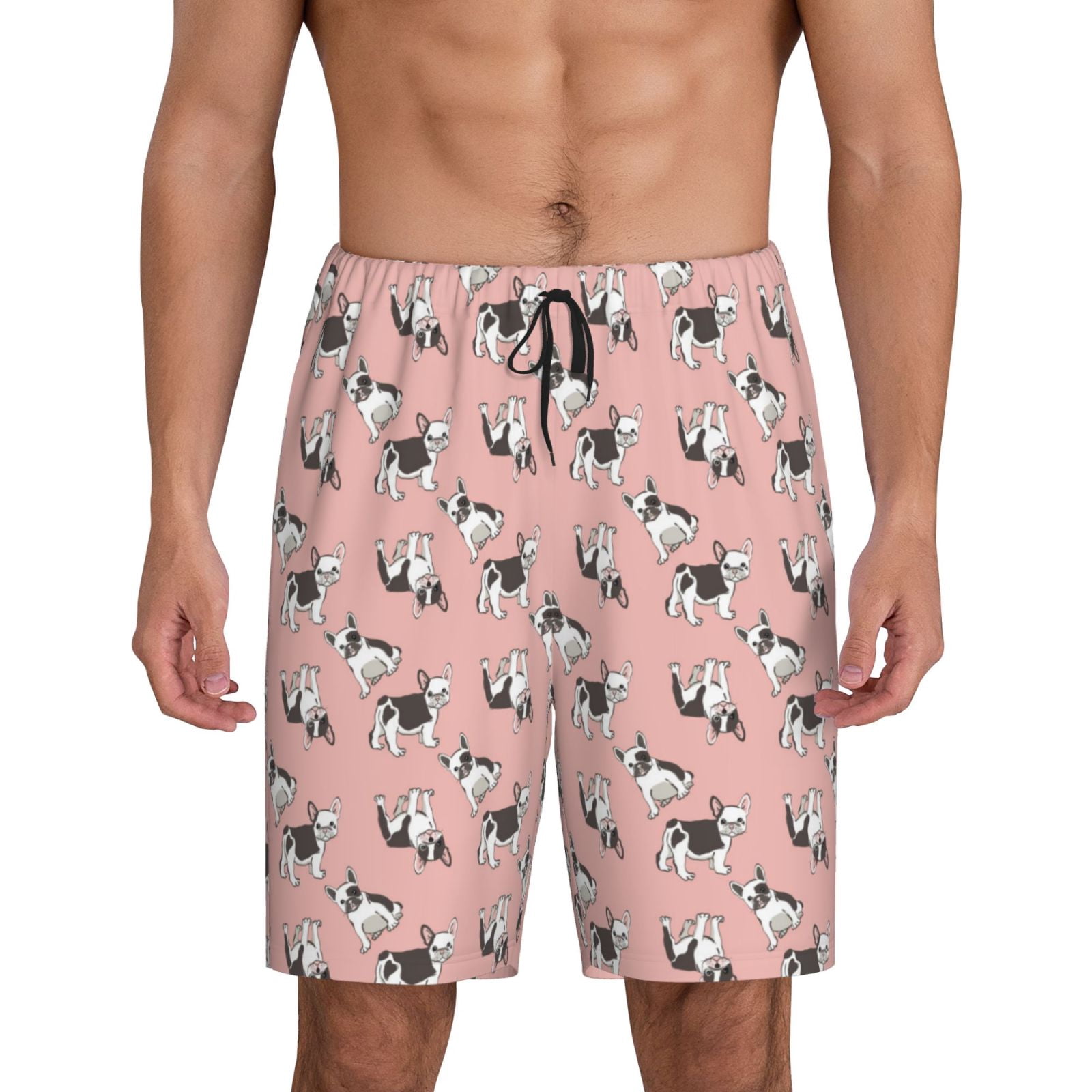 Salouo French Bulldog 1 Pattern Men's Sleep Pajama Shorts,Pajama ...
