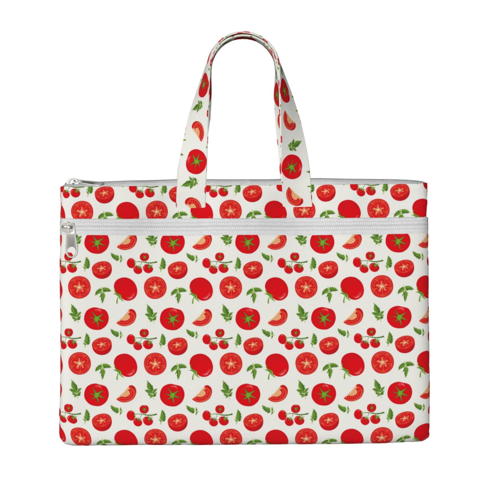 Salouo Fresh Red Tomato for Canvas Tote File Bag, Tote Bag With Zipper ...
