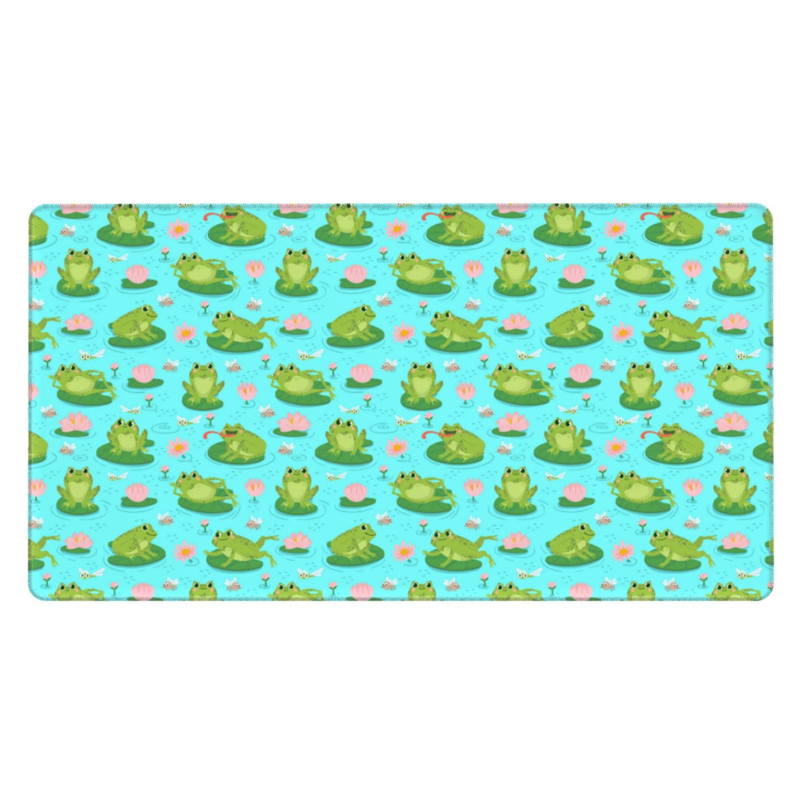 Salouo Frogs And Aquatic Plants Print Large Mouse Pad,Extended Mat Desk ...