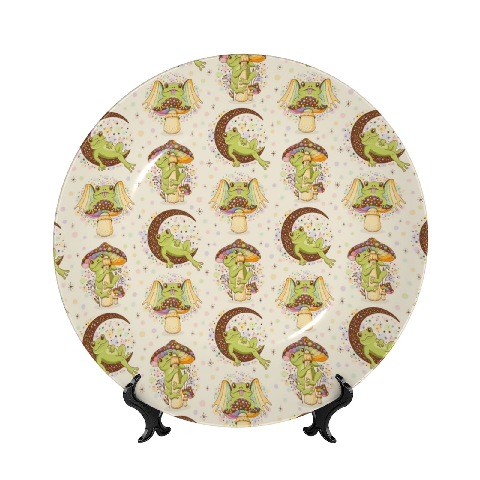 Salouo Frogs Pattern Bone China Decorative Plate,Holiday Decor ...