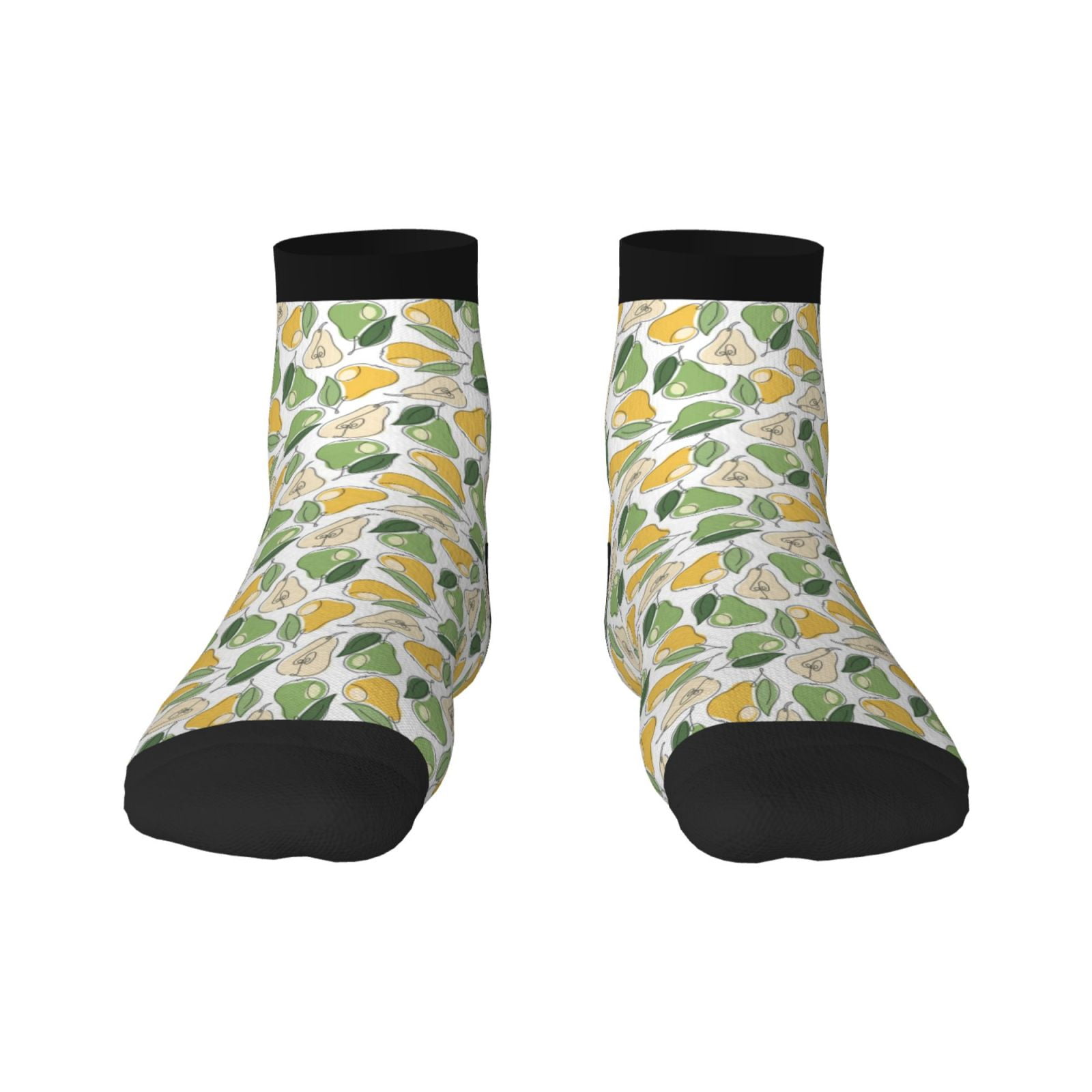 Salouo Fruit Pears Pattern Unisex Middle Tube Socks,Middle-Finger Knee ...