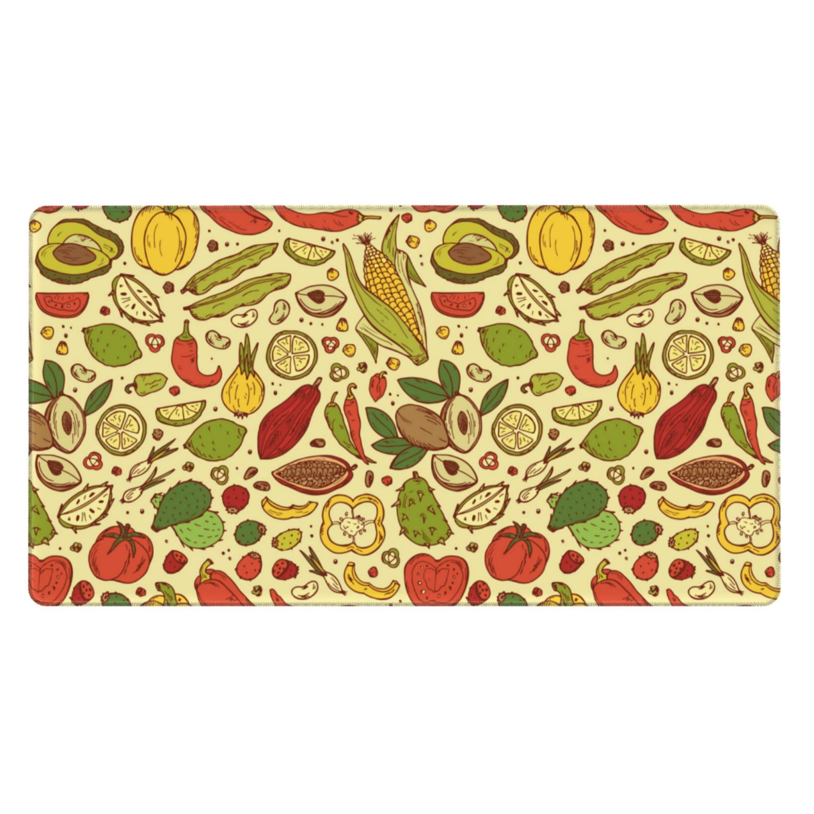 Salouo Fruits And Vegetables Print Large Mouse Pad,Extended Mat Desk ...