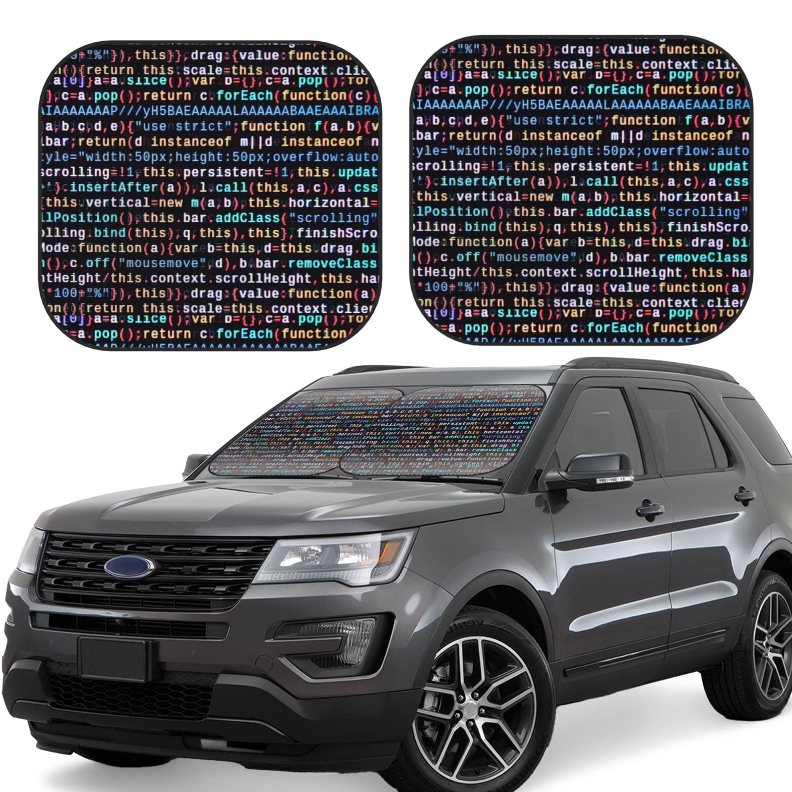 Salouo Function Source Code1 Pattern Car Windshield Sun Shade Foldable ...