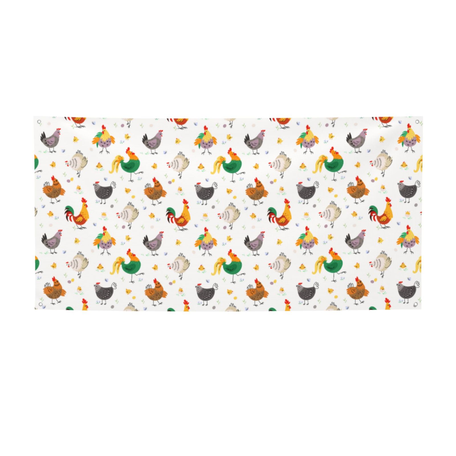 Salouo Funny Chicken Pattern Holiday Banner Outside Party Decoration ...