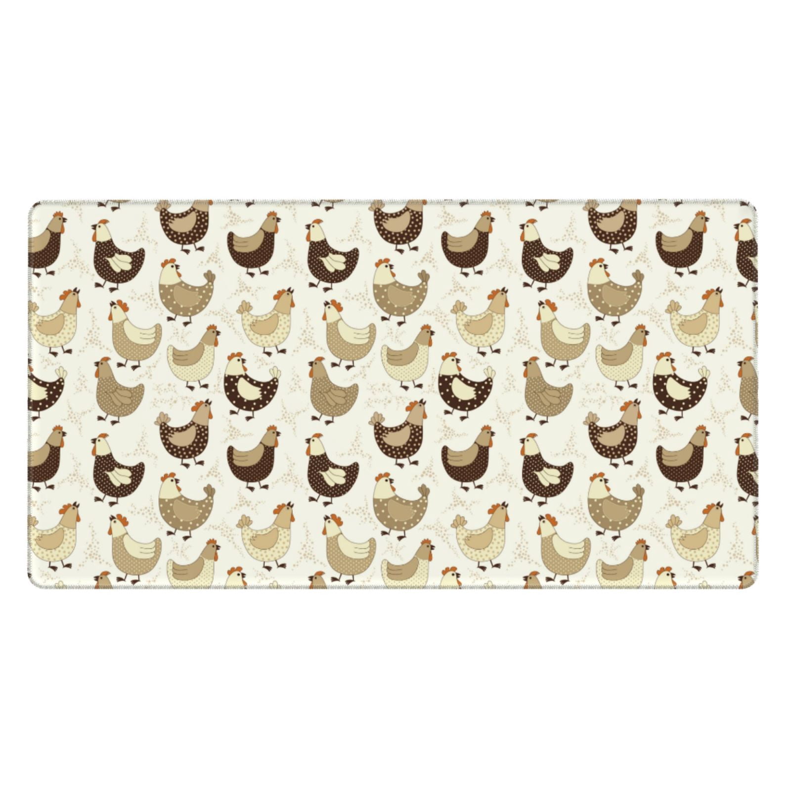Salouo Funny Chicken Print Large Mouse Pad,Extended Mat Desk Pad, 3mm ...