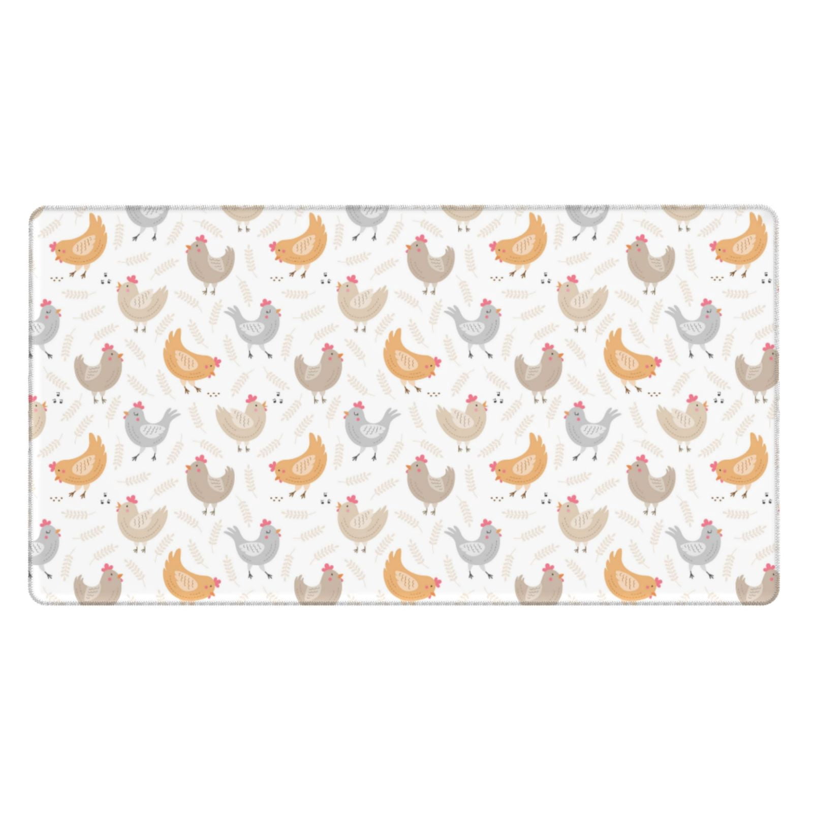 Salouo Funny Chicken Print Large Mouse Pad,Extended Mat Desk Pad, 3mm ...