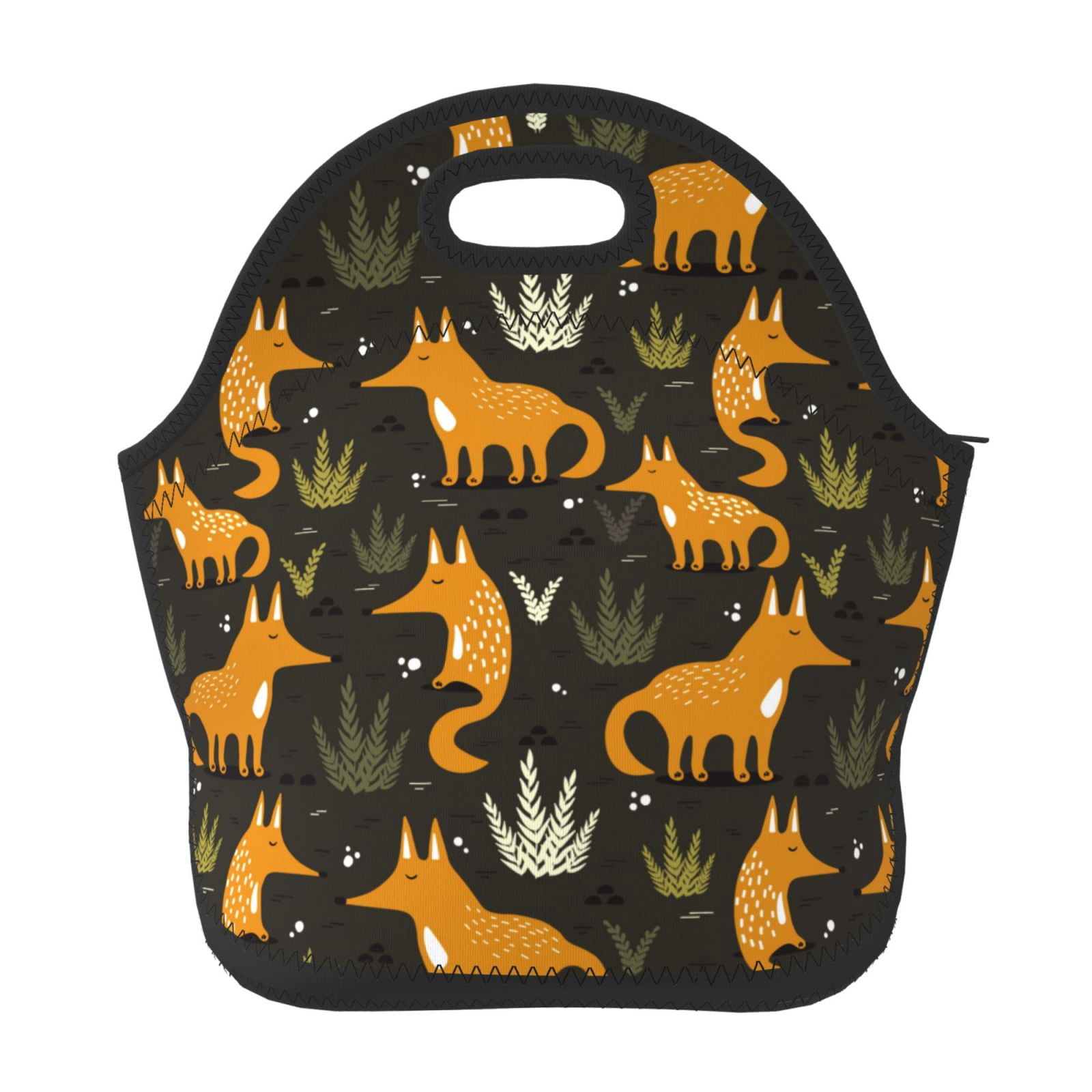 Salouo Funny Fox by the Field for Lunch Tote,Lunch Bag Insulated Lunch ...