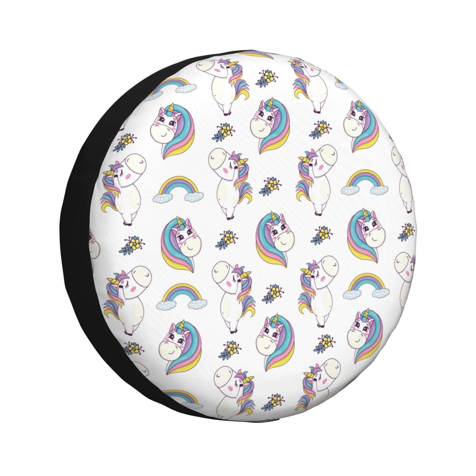 Salouo Funny Kawaii Unicorns Dancing Print Spare Tire Cover 14-17 inch ...