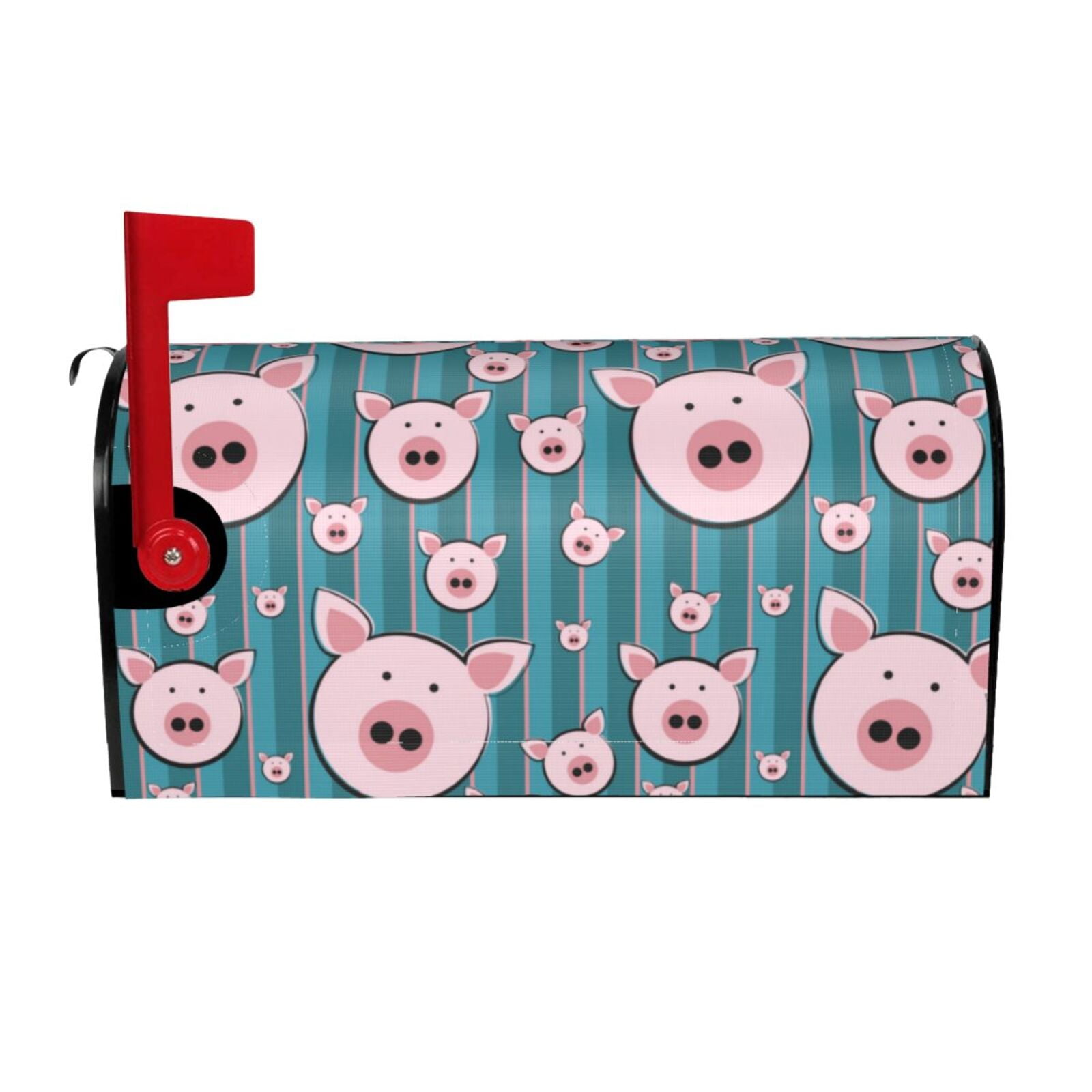 Salouo Funny Pig Faces for Magnetic Mailbox Covers Waterproof Post Box ...