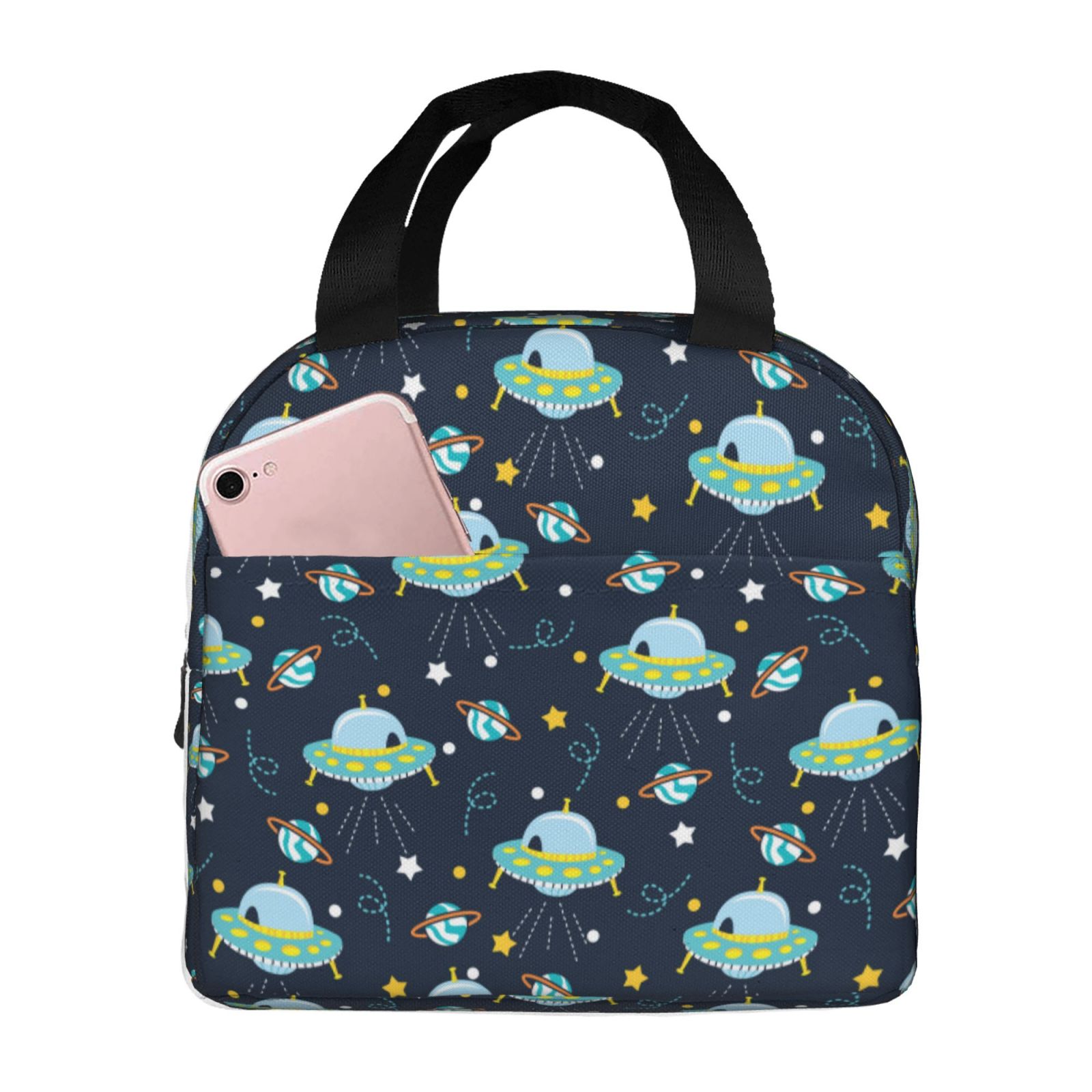 Salouo Galaxy With Ufo for Unisex Lunch Bag Leakproof Lunch Tote Large ...