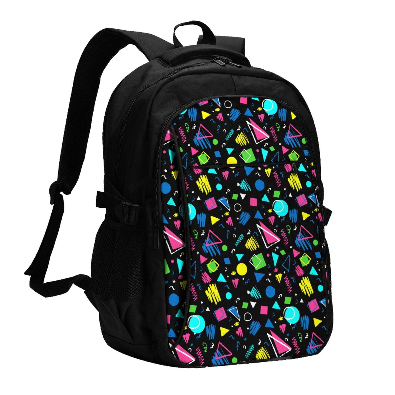 Salouo Geometric 1980s Styled Pattern Extra Large Travel Laptop ...