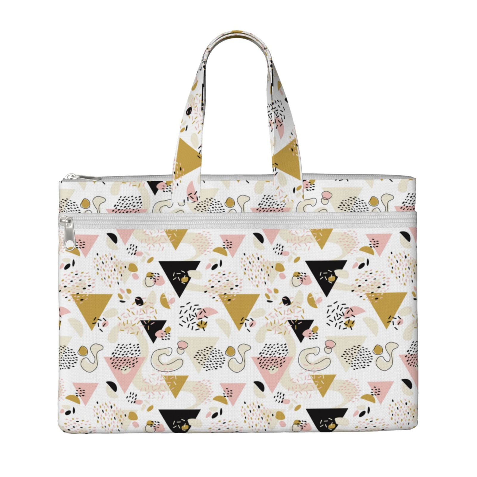 Salouo Geometric Triangle for Canvas Tote File Bag, Tote Bag With ...