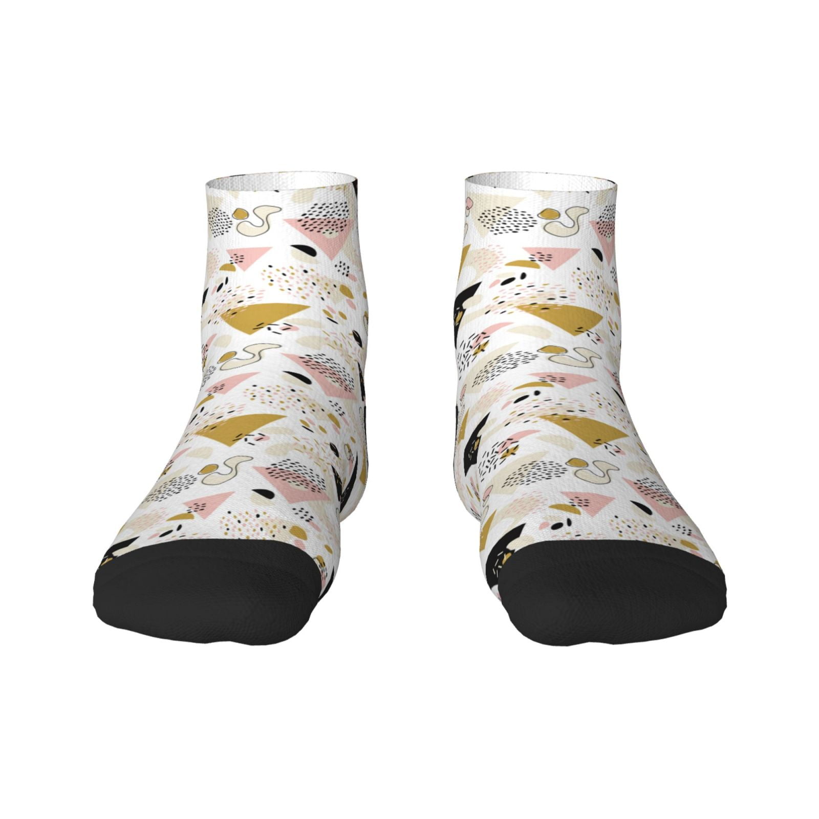 Salouo Geometric Triangle Pattern Unisex Middle Tube Socks,Middle ...