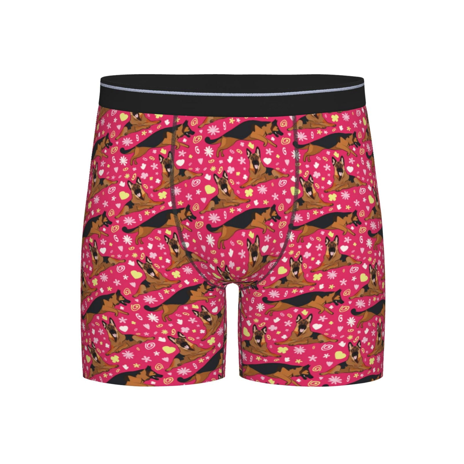 Salouo German Shepherd Dog Pattern Men's Boxer Briefs, Soft ...