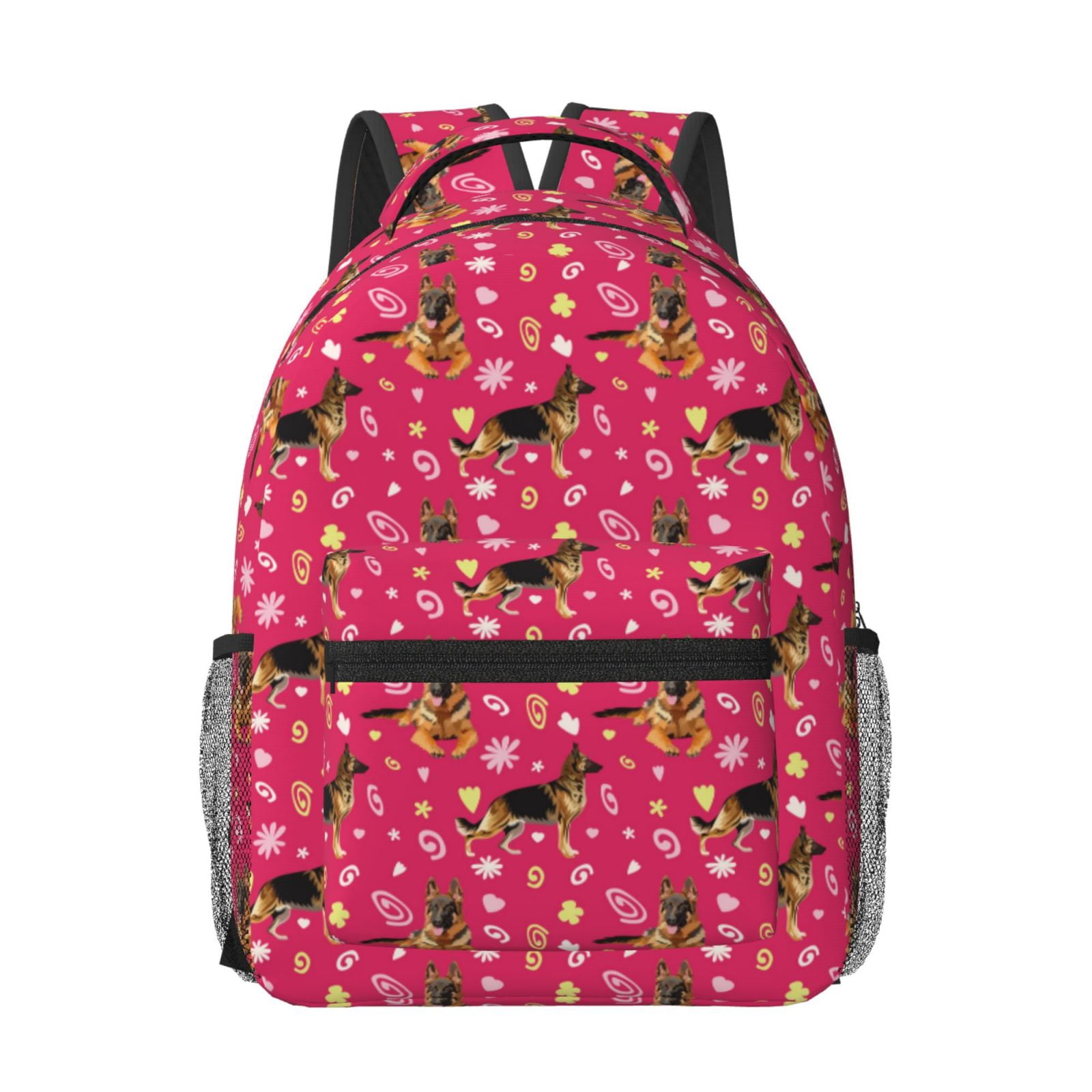 Salouo German Shepherd Dog Print Laptop Backpack 16.5'' Daypack Carry ...