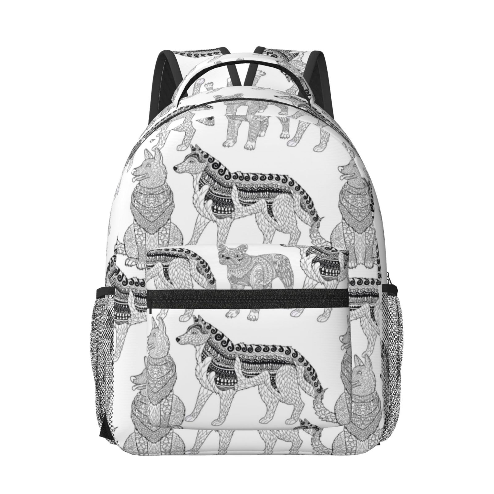 Salouo German Shepherd Dog Print Laptop Backpack 16.5'' Daypack Carry ...