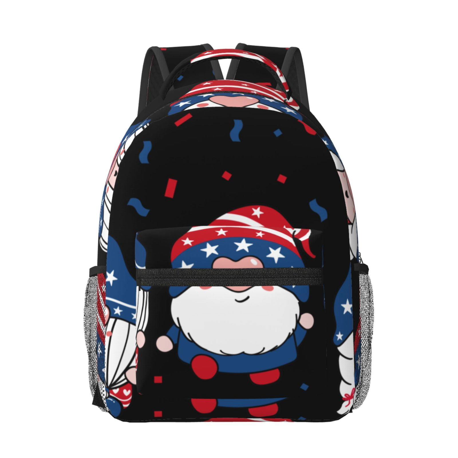 Salouo Gnome Independence Day Print Laptop Backpack 16.5'' Daypack ...