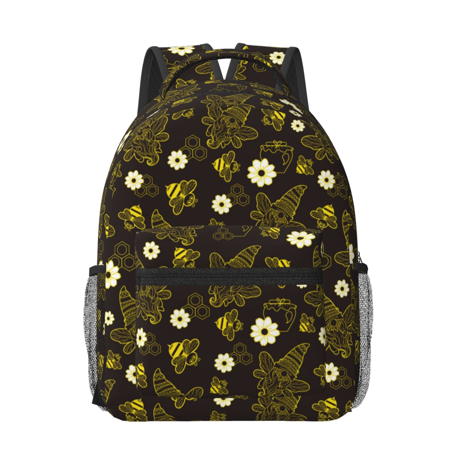 Salouo Gnomes With Honey And Bees Print Laptop Backpack 16.5'' Daypack ...