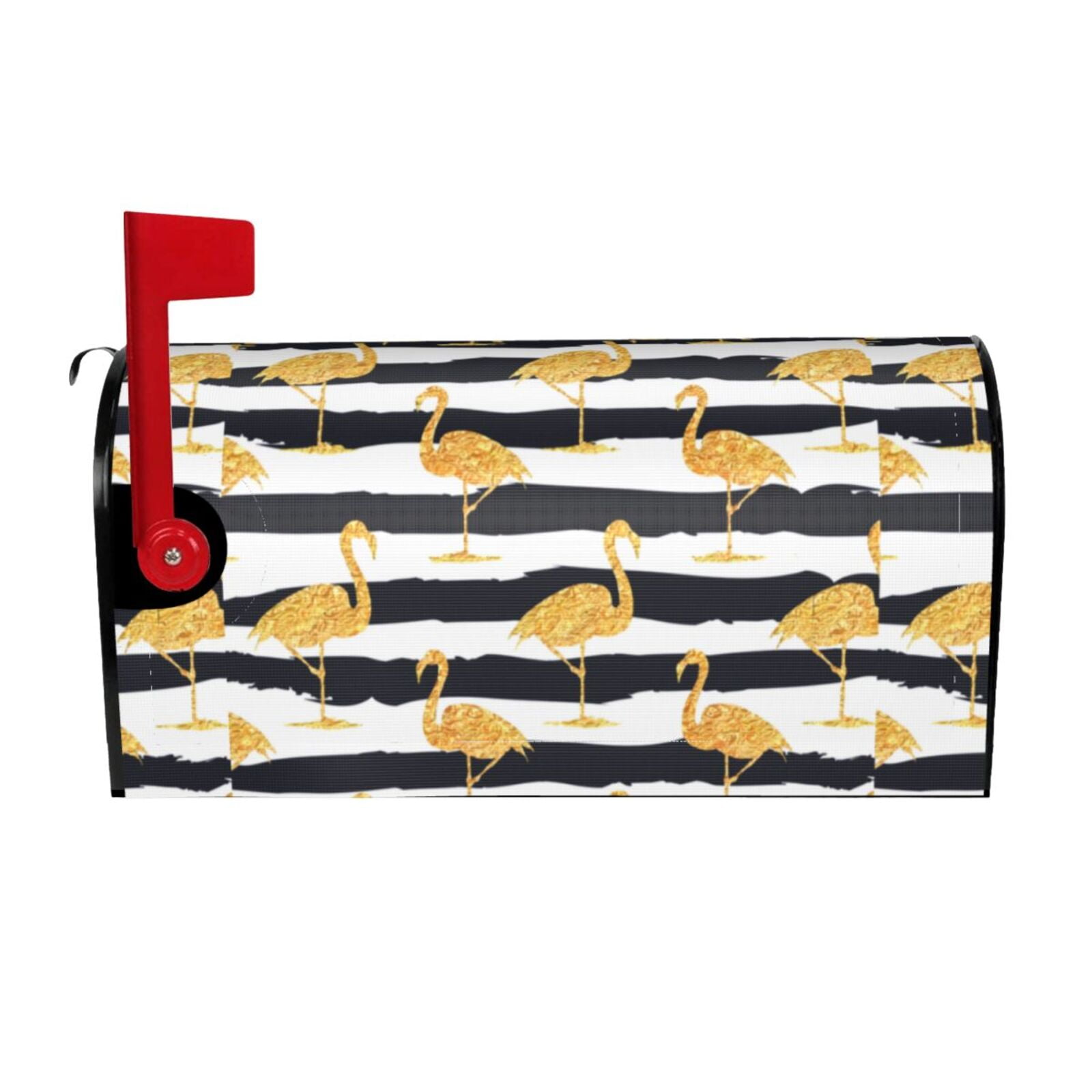 Salouo Gold Flamingo for Magnetic Mailbox Covers Waterproof Post Box ...