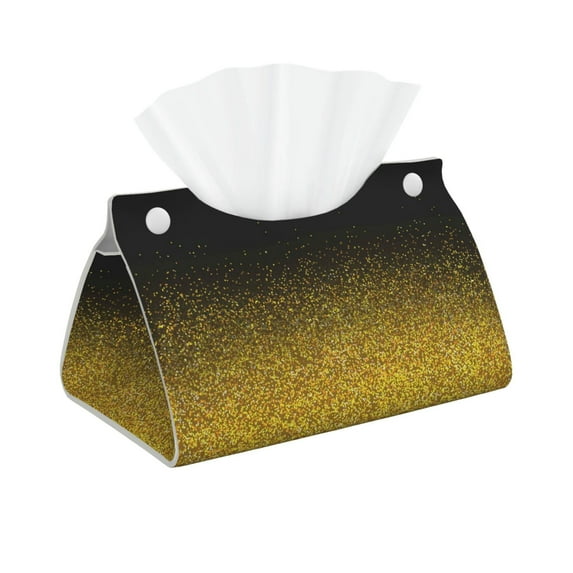 Salouo Gold Glitter Gradient Pattern Long Tissue Box Cover Rectangular ...