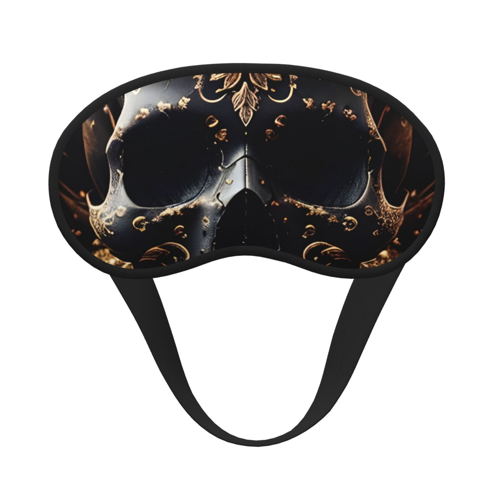 Salouo Gold Pattern Black Skull Pattern Eye Masks, 1-Pack Sleep Mask ...