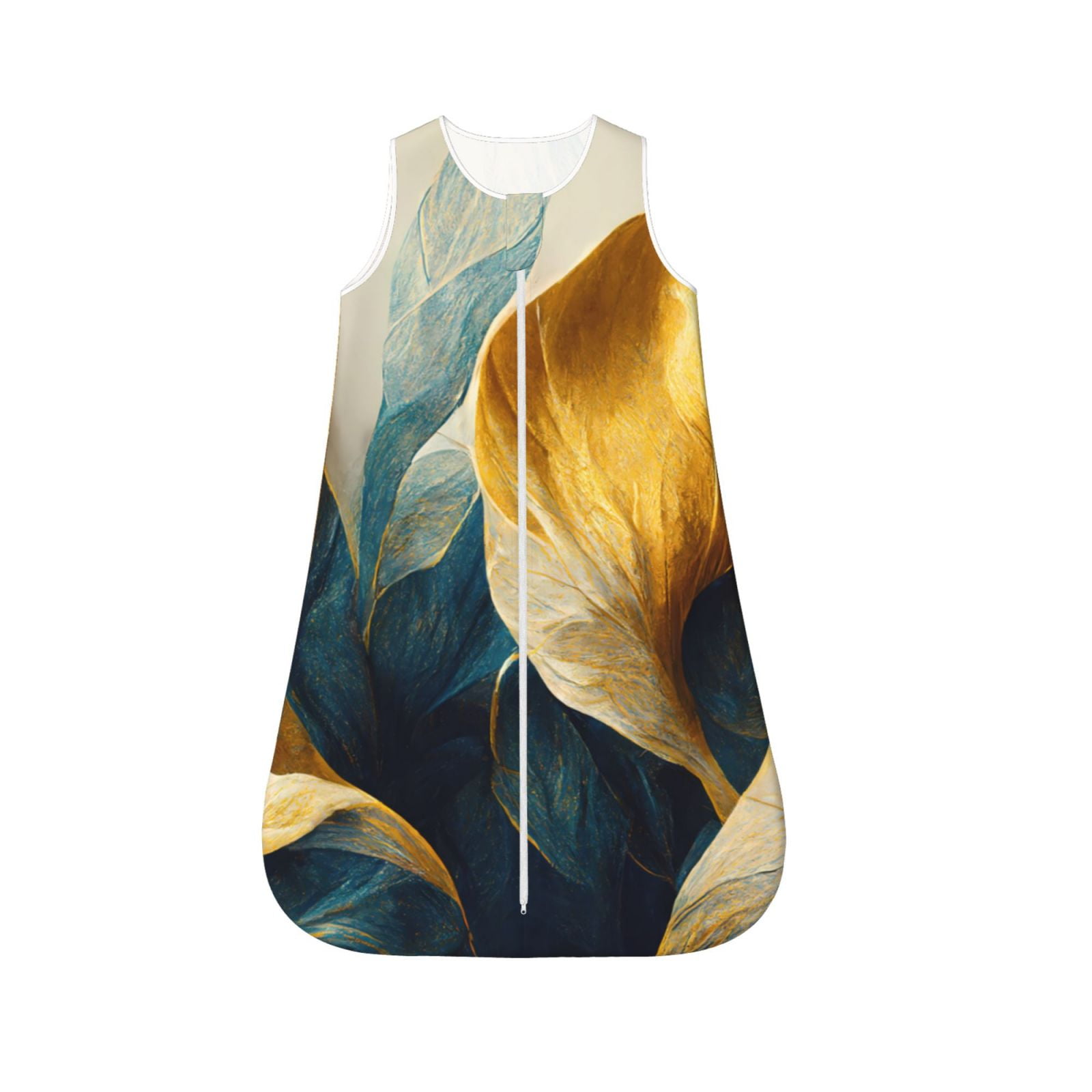Salouo Golden Blue Leaf Design Print Baby Sleep Sack Wearable Blanket ...
