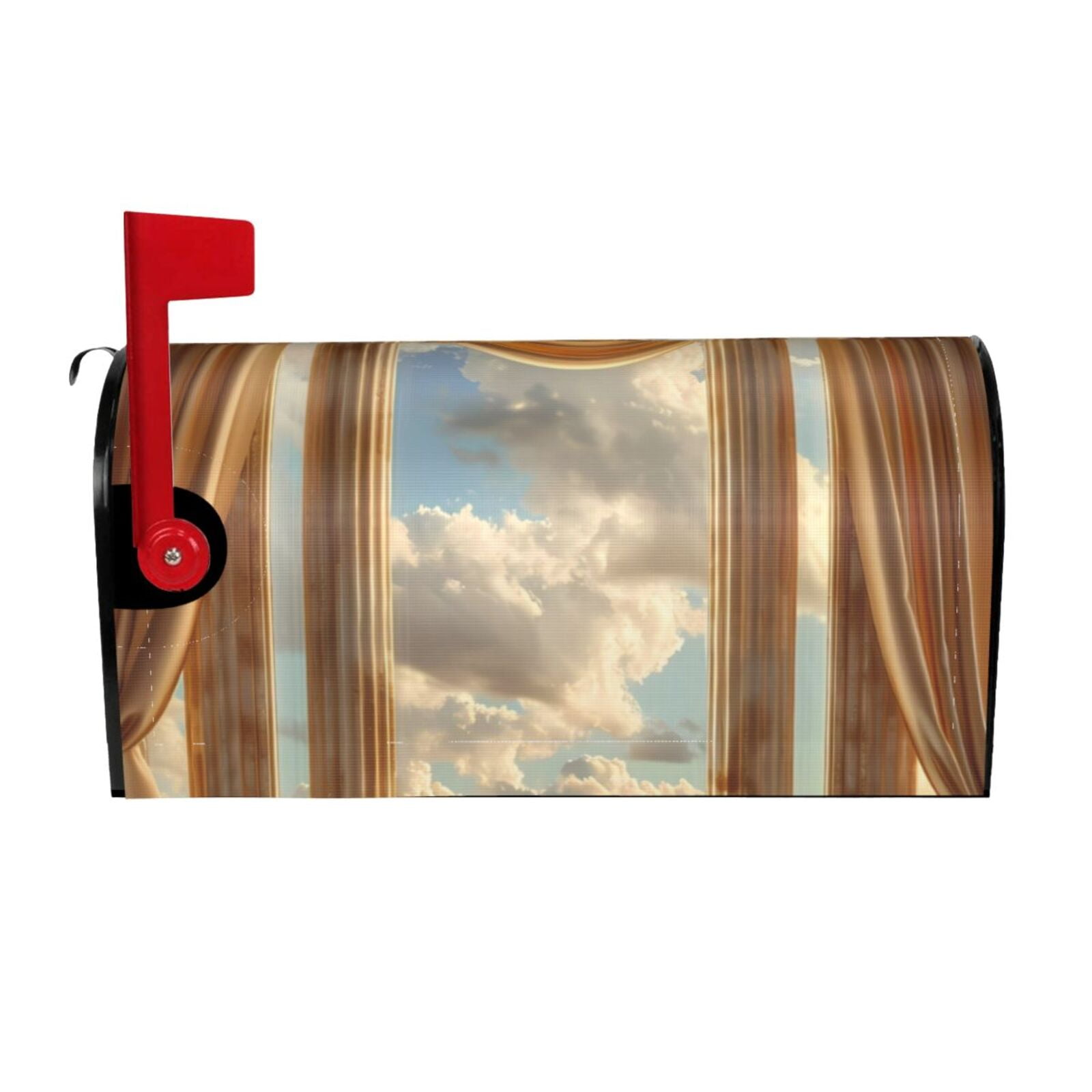Salouo Golden Drapes Pillars Clouds for Magnetic Mailbox Covers ...