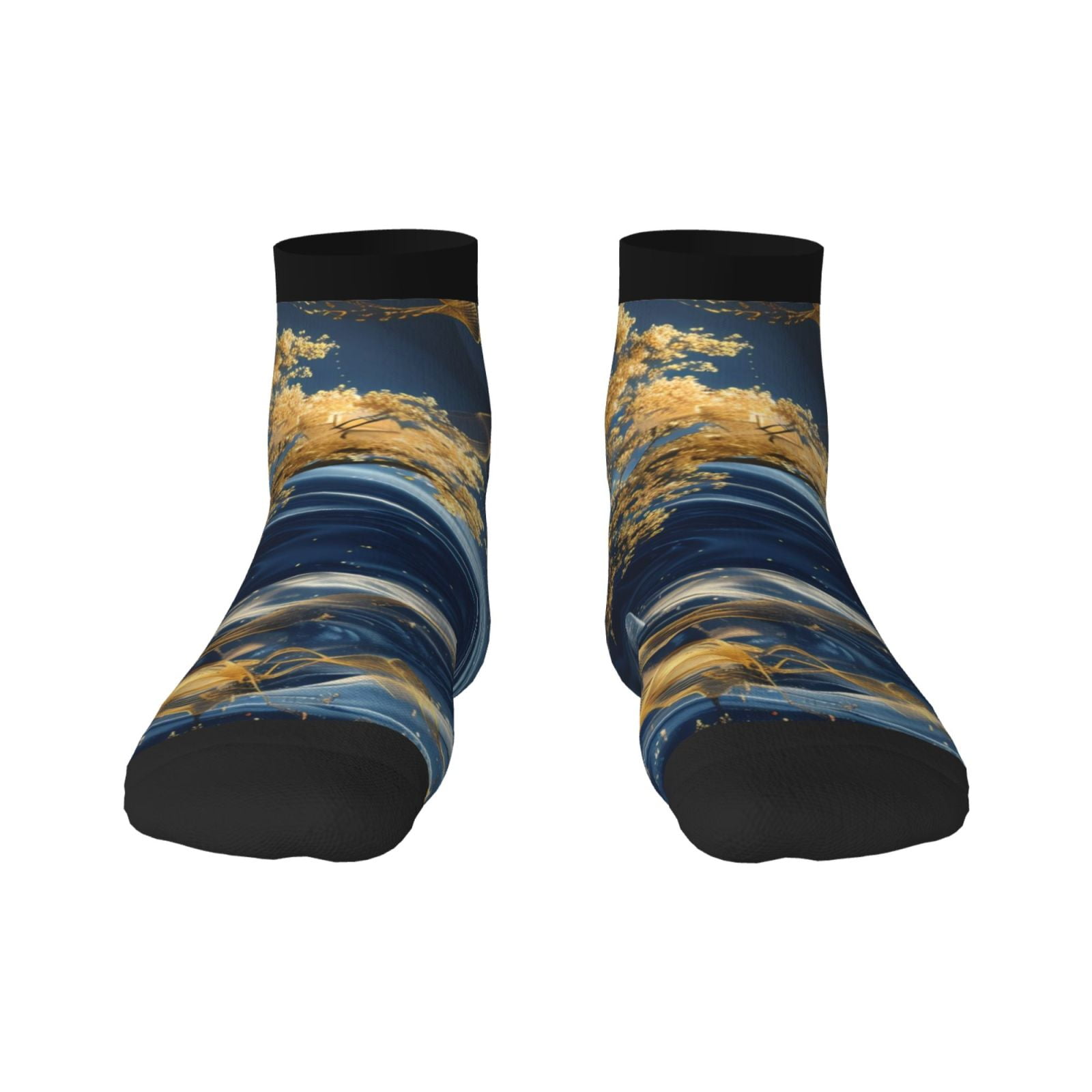 Salouo Golden Fantasy Landscape Pattern Unisex Middle Tube Socks,Middle ...