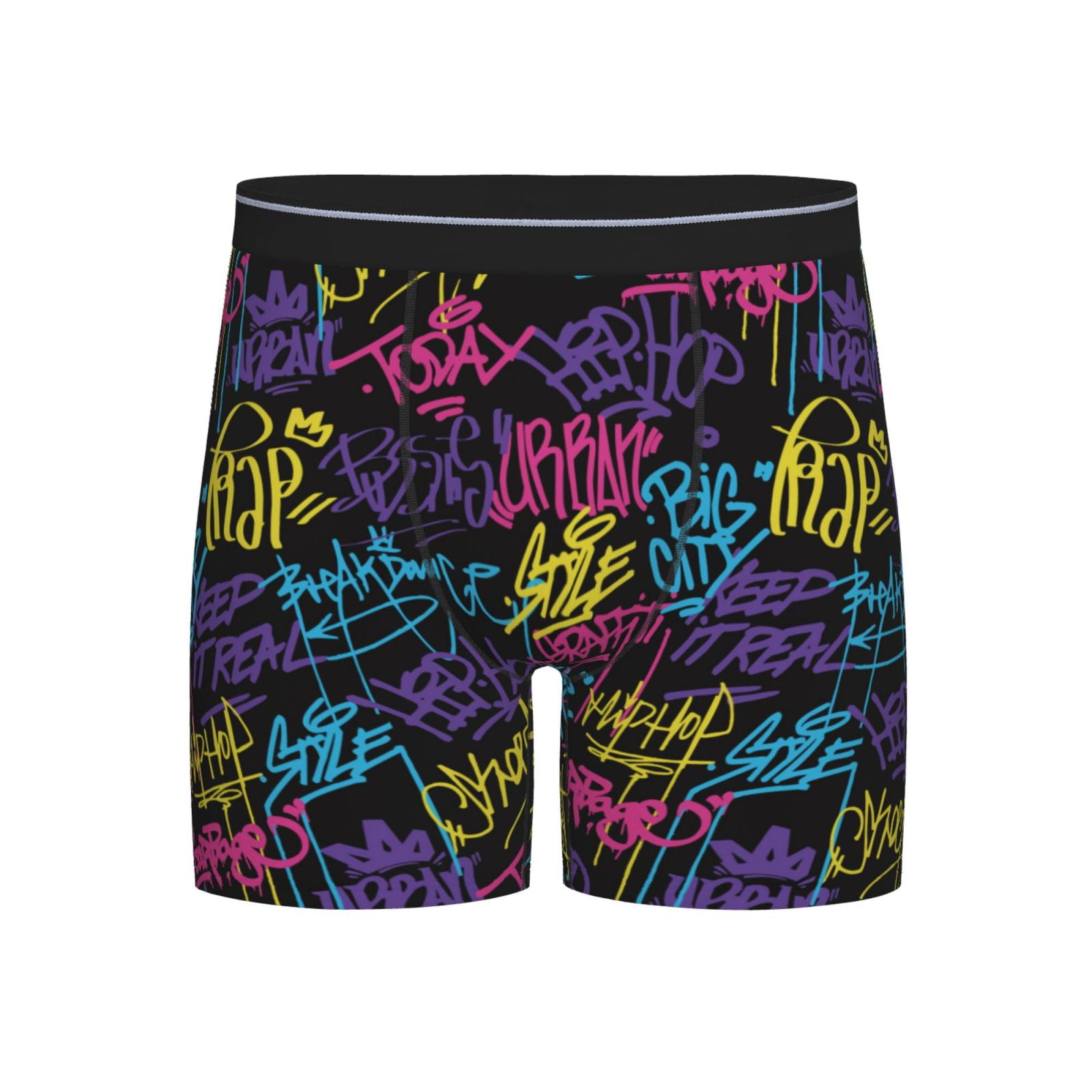 Salouo Graffiti Art Pattern Men's Boxer Briefs, Soft & Breathable ...