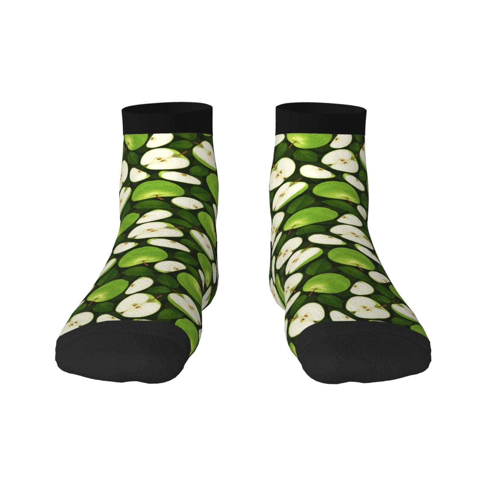 Salouo Green Fruit Pattern Unisex Middle Tube Socks,Middle-Finger Knee ...