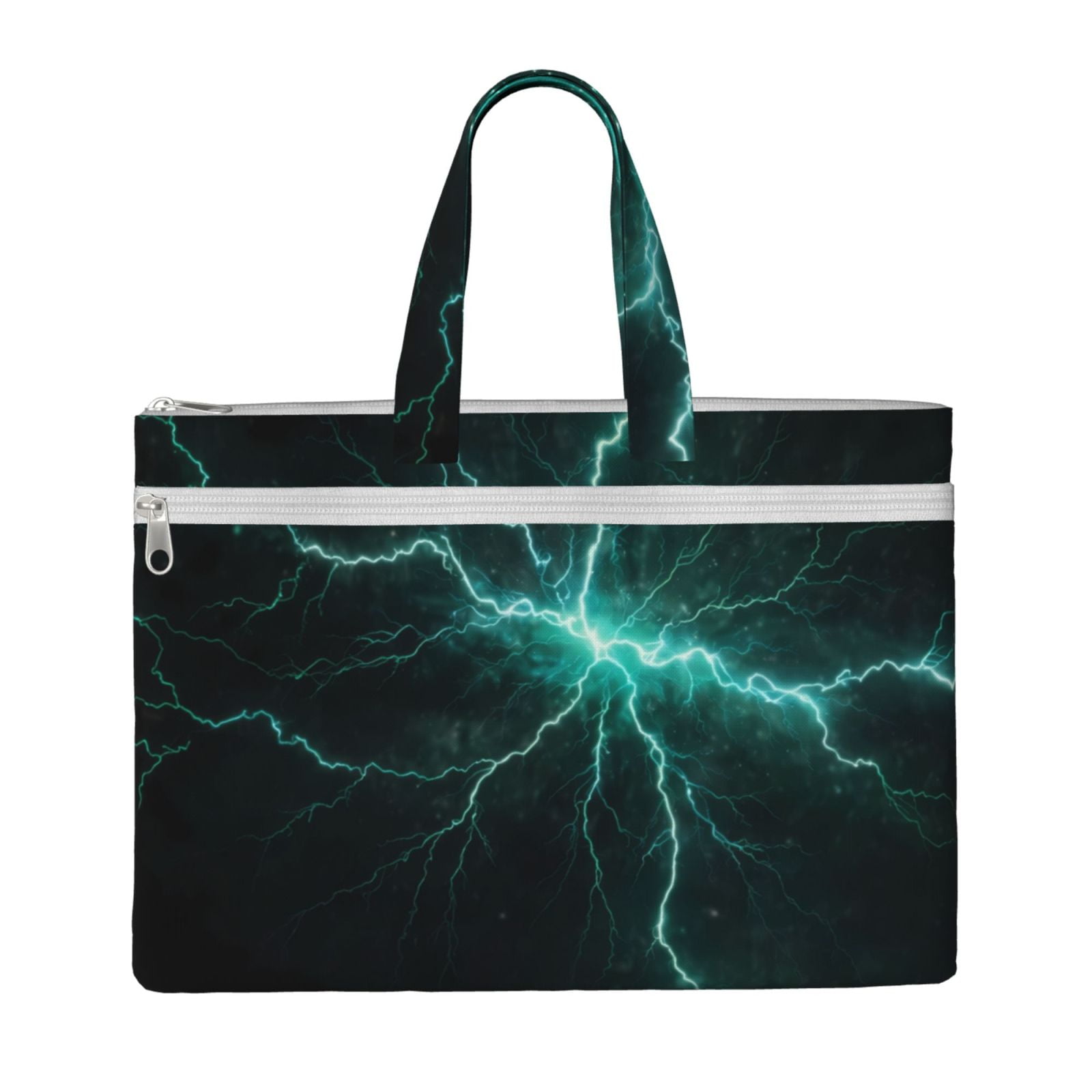 Salouo Green Lightning Flash for Canvas Tote File Bag, Tote Bag With ...