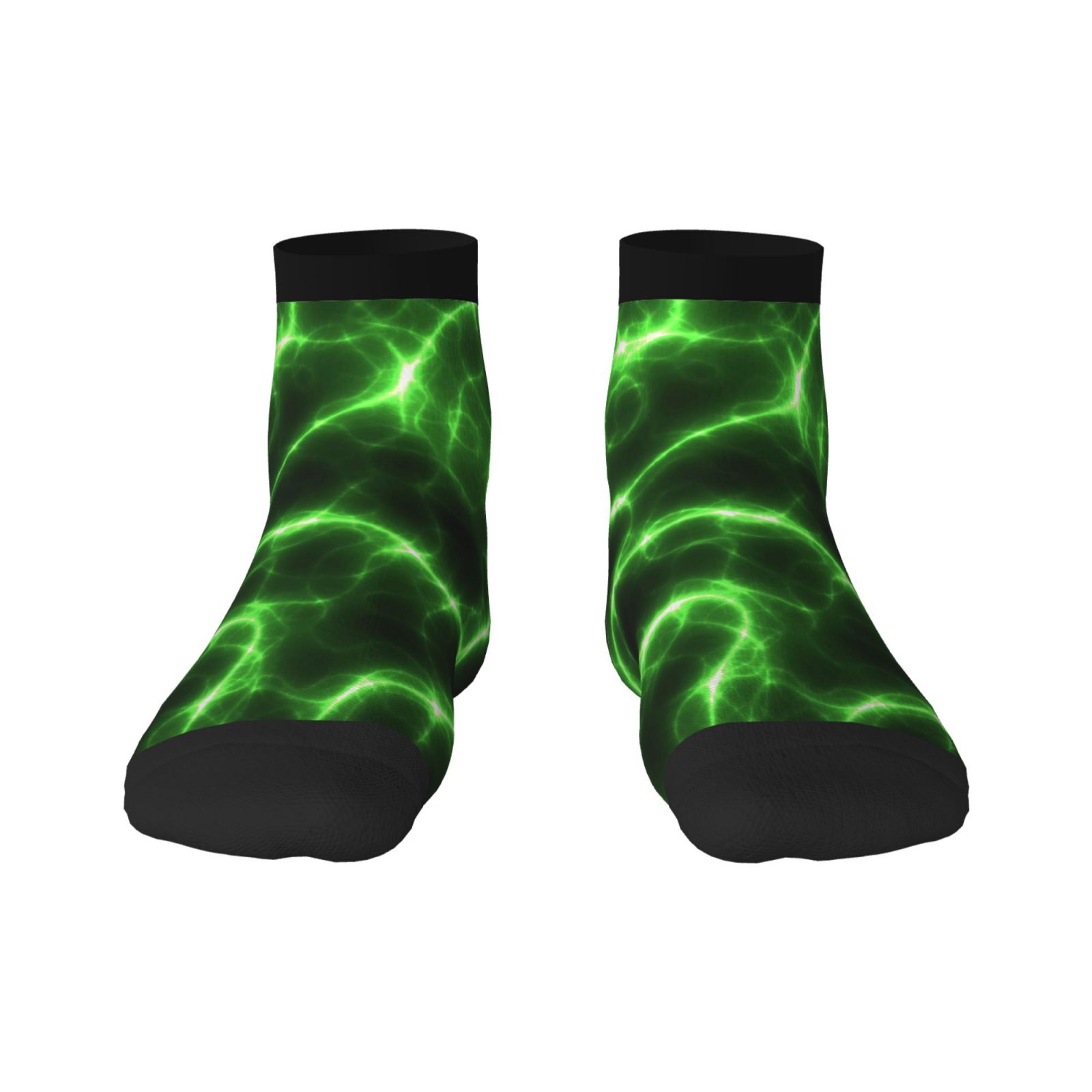 Salouo Green Lightning Pattern Unisex Middle Tube Socks,Middle-Finger ...