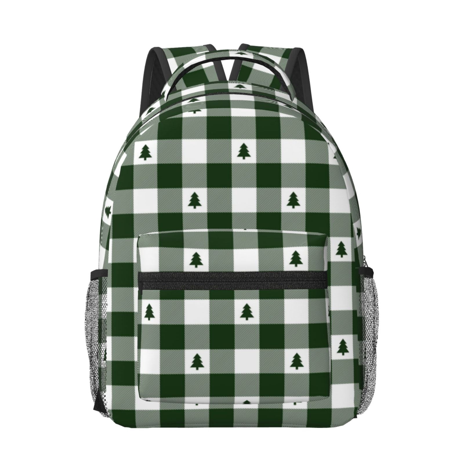 Salouo Green White Christmas Tree Lumberjack Plaid Print Laptop ...