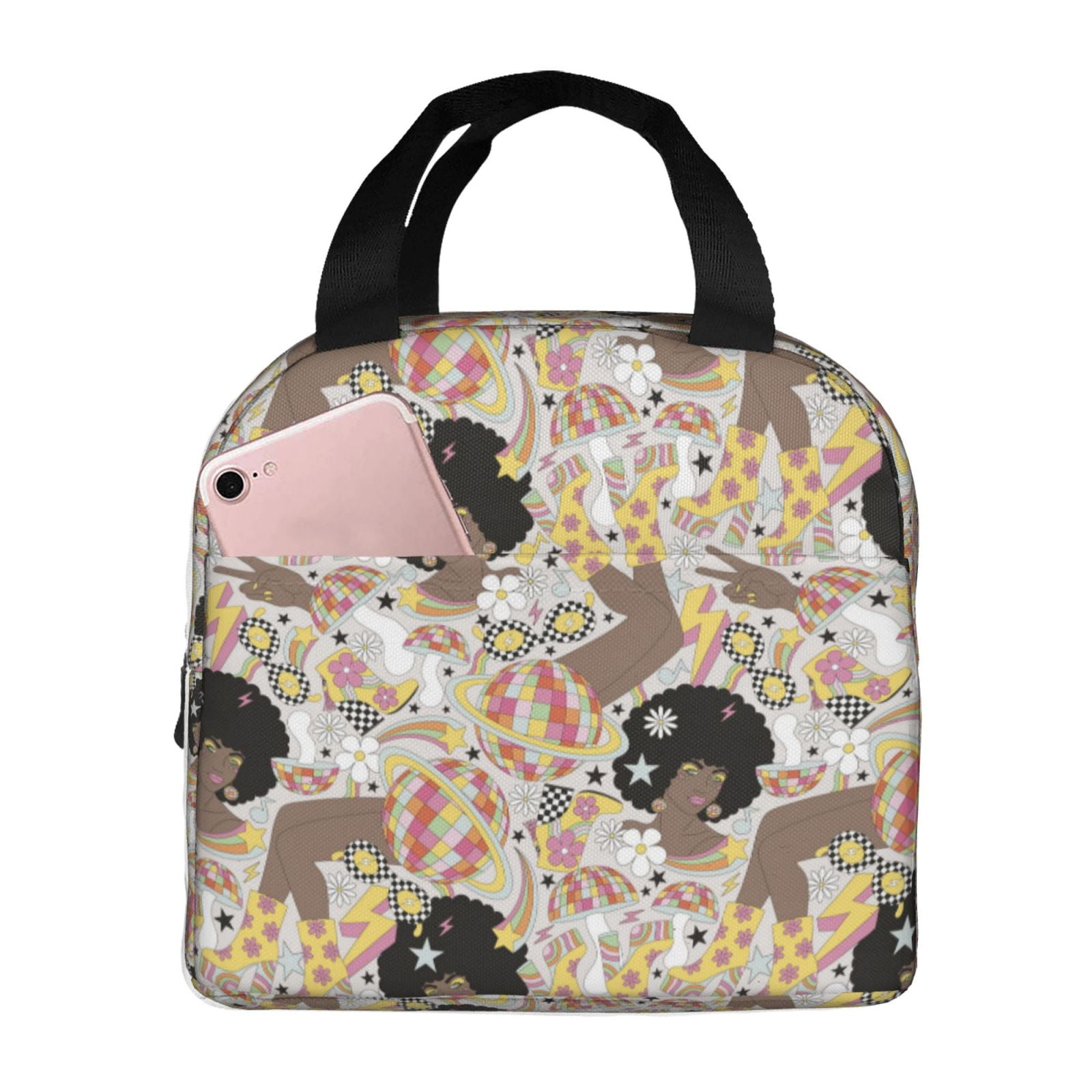Salouo Groovy Disco for Unisex Lunch Bag Leakproof Lunch Tote Large ...