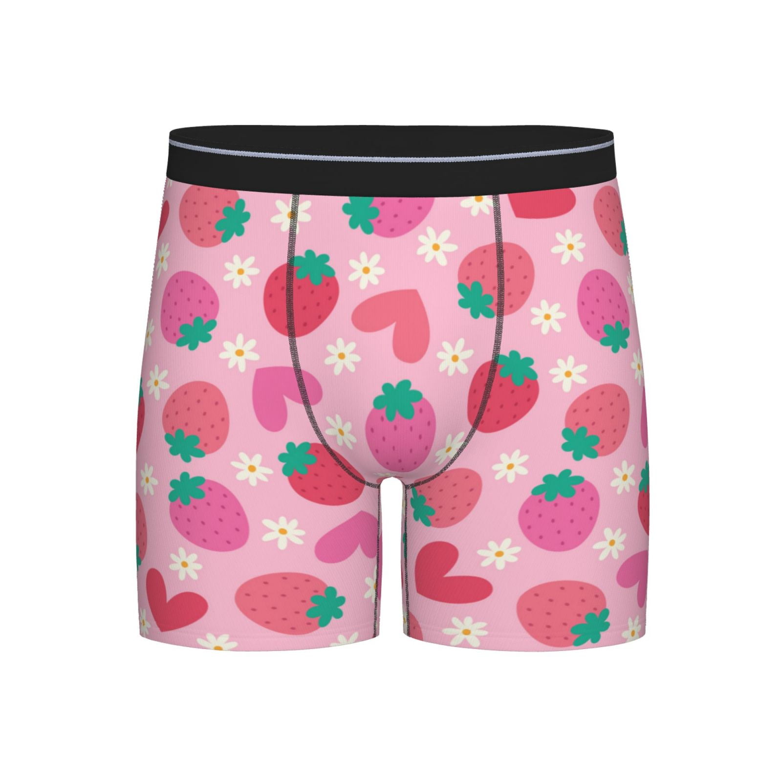 Salouo Haear Strawberry Pattern Men's Boxer Briefs, Soft & Breathable ...