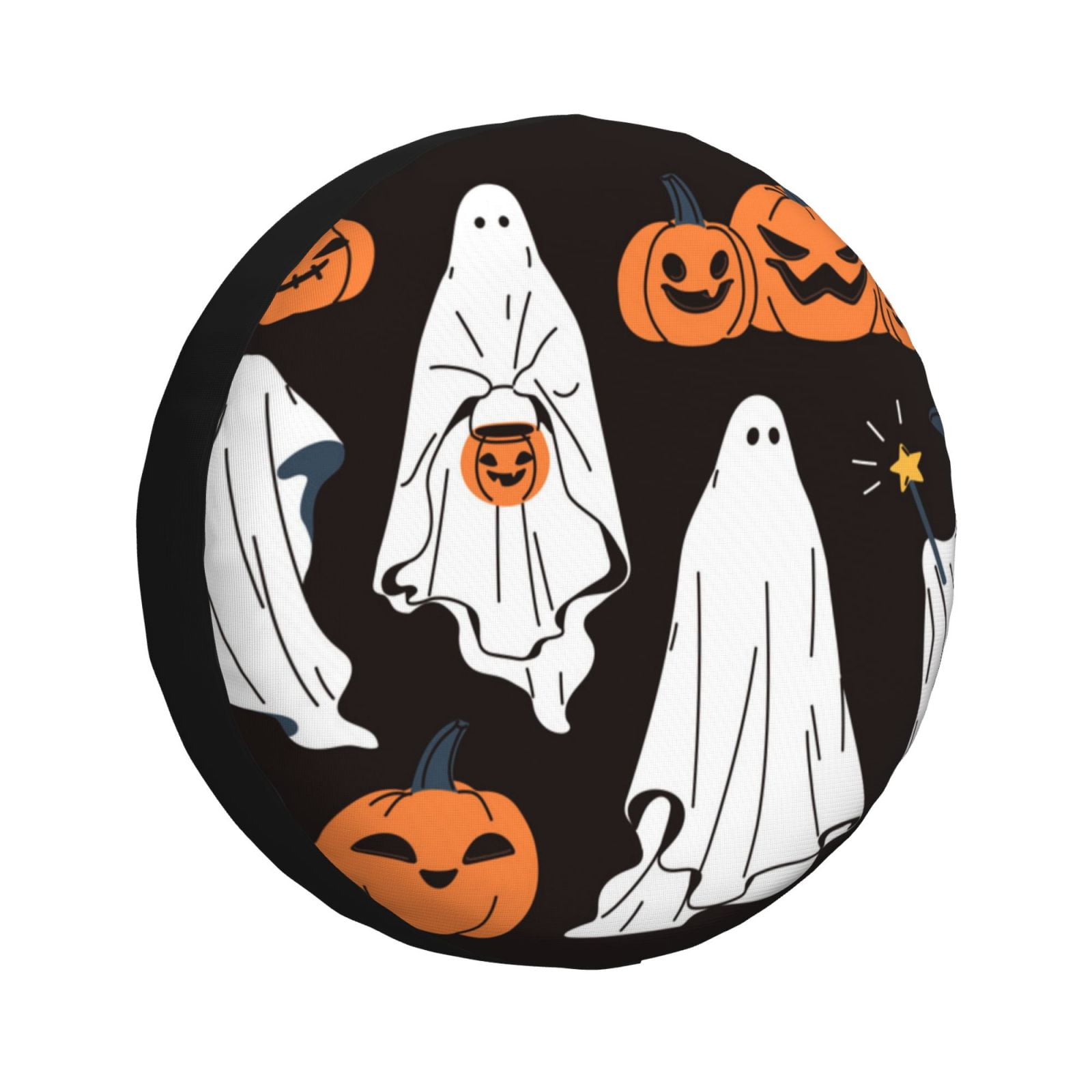 Salouo Halloween Ghosts And Pumpkins Print Spare Tire Cover 14-17 inch ...