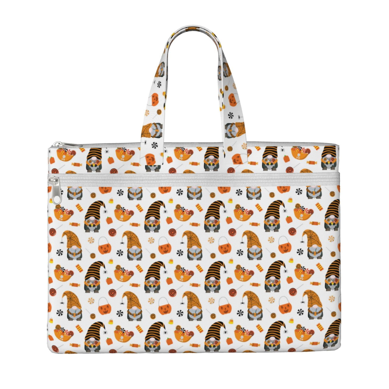 Salouo Halloween Gnomes for Canvas Tote File Bag, Tote Bag With Zipper ...