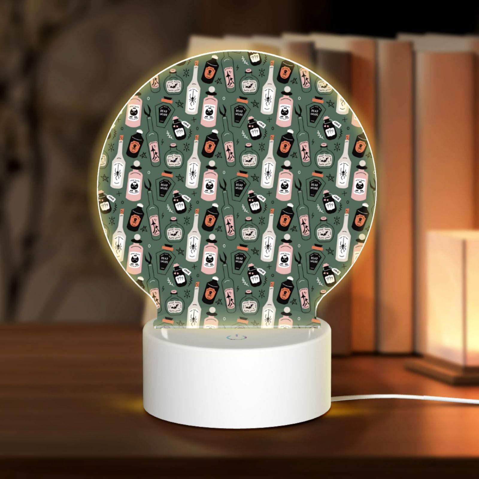 Salouo Halloween Potions for Round Acrylic Night Light - Acrylic Sheets ...