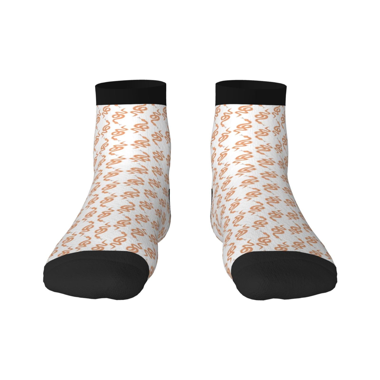 Salouo Hand Drawn Snake Pattern Unisex Middle Tube Socks,Middle-Finger ...