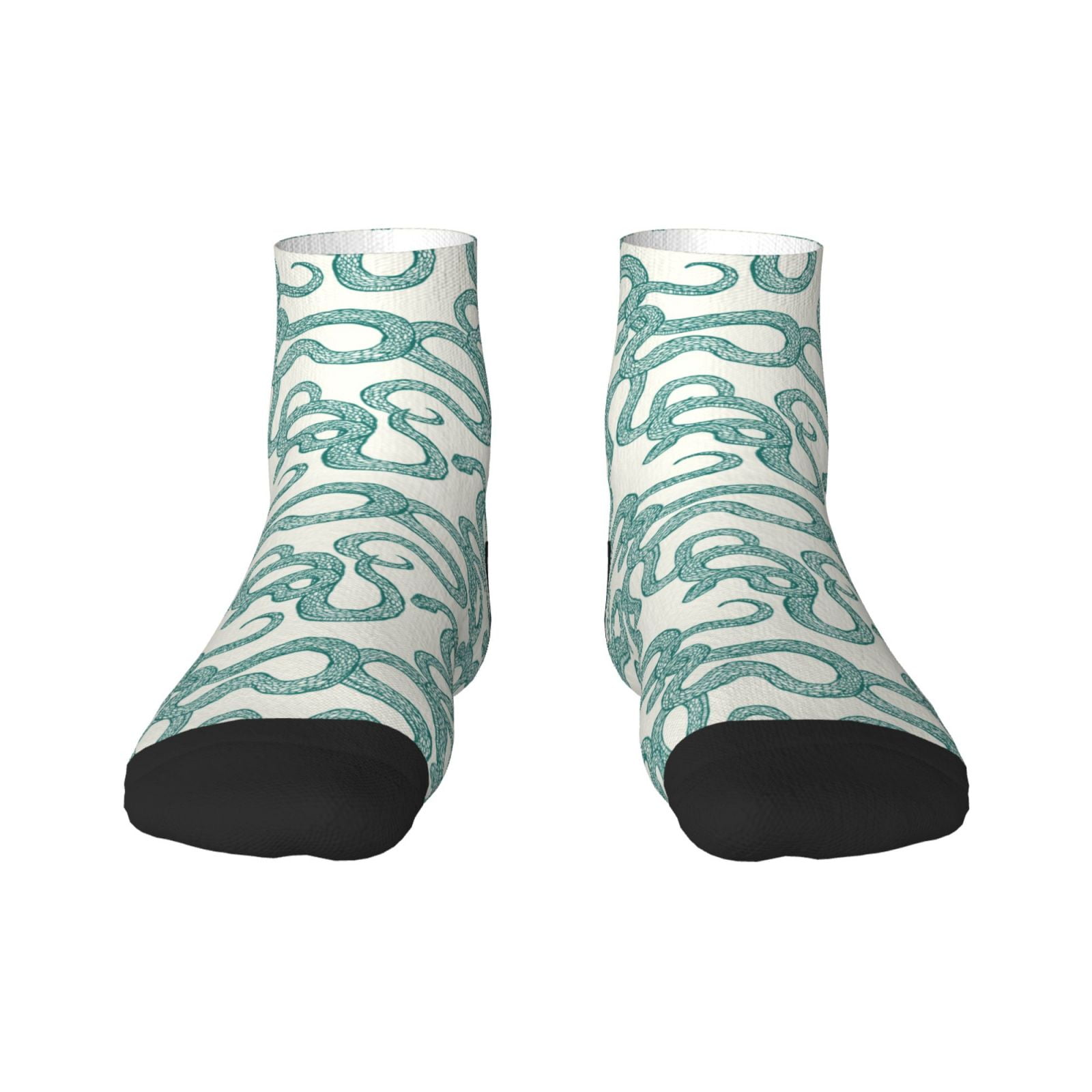 Salouo Hand Drawn Snake Pattern Unisex Middle Tube Socks,Middle-Finger ...