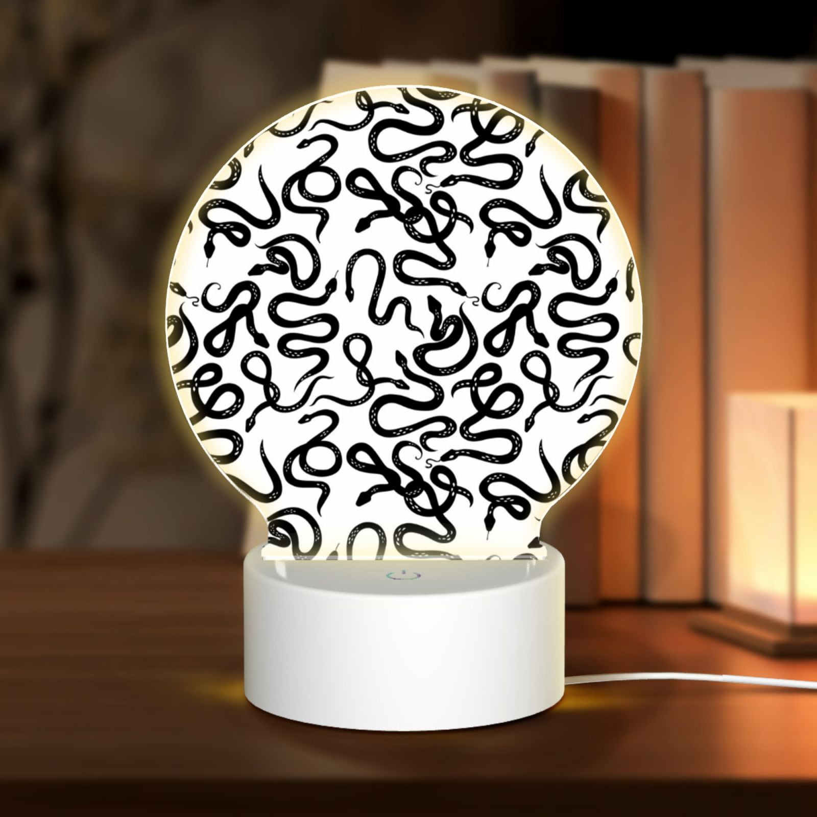 Salouo Hand Drawn Snake for Round Acrylic Night Light - Acrylic Sheets ...