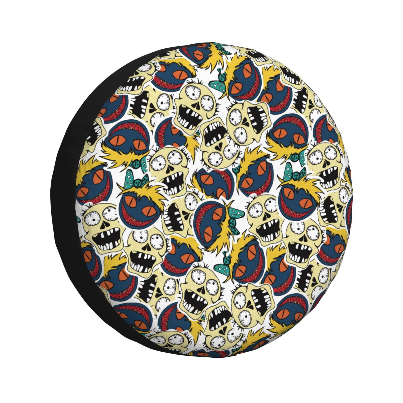 Salouo Happy Skeleton Print Spare Tire Cover 14-17 inch Spare Tire ...