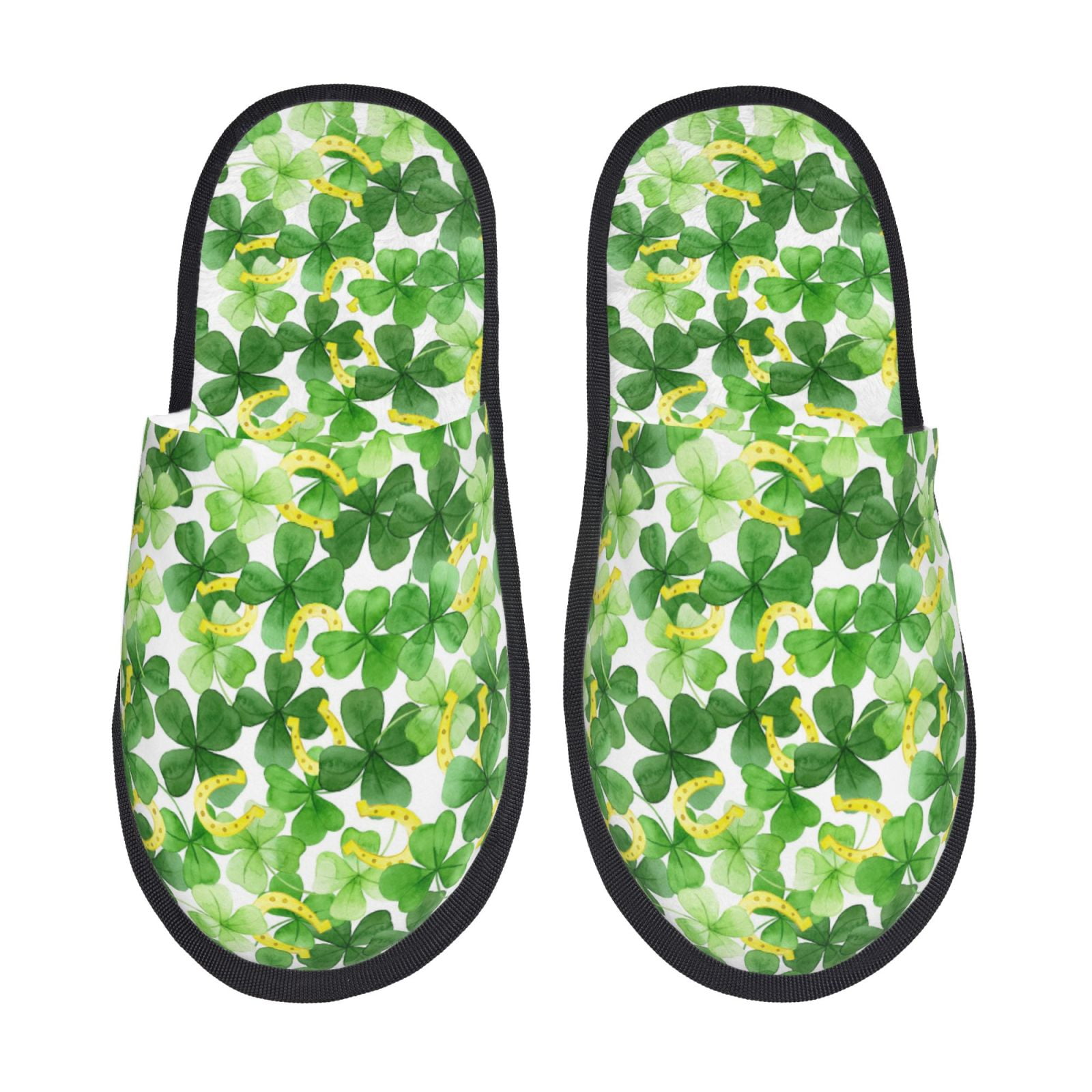 Salouo Happy St. Patrick's Day for Soft Indoor Slippers,Unisex Fuzzy ...