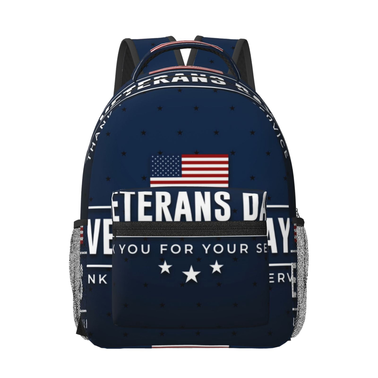 Salouo Happy Veterans Day Print Laptop Backpack 16.5'' Daypack Carry On ...