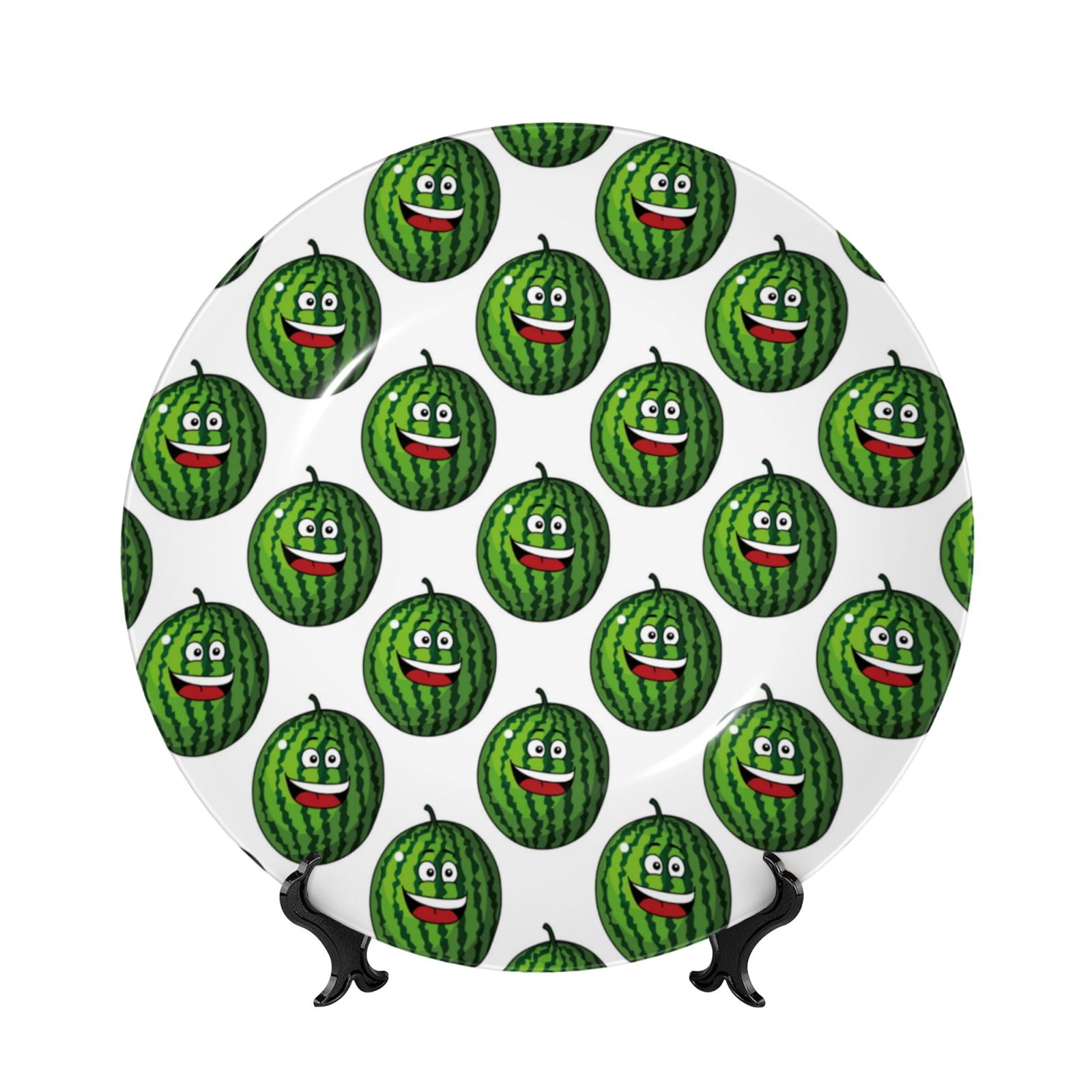 Salouo Happy Watermelon Pattern Bone China Decorative Plate,Holiday ...