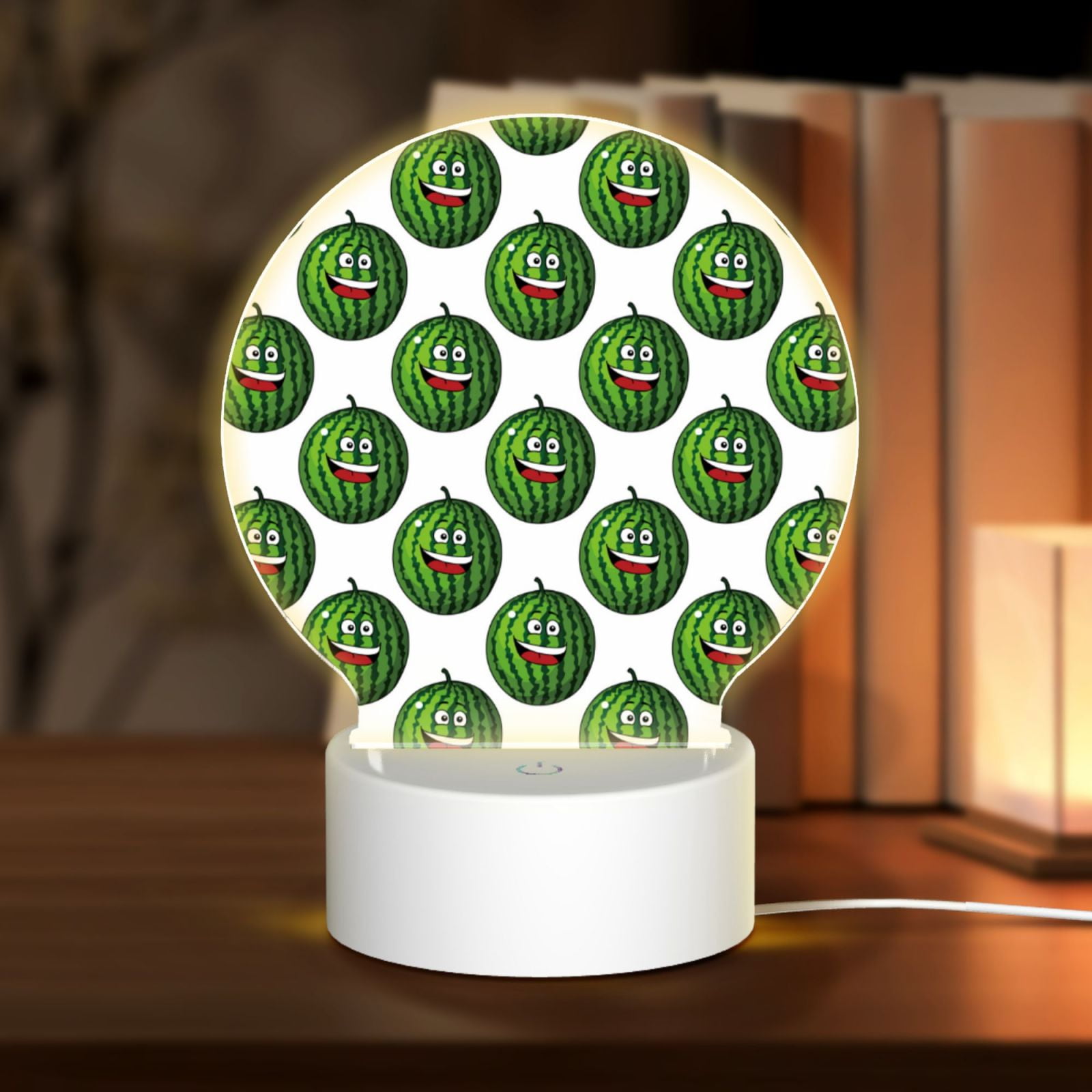 Salouo Happy Watermelon for Round Acrylic Night Light - Acrylic Sheets ...