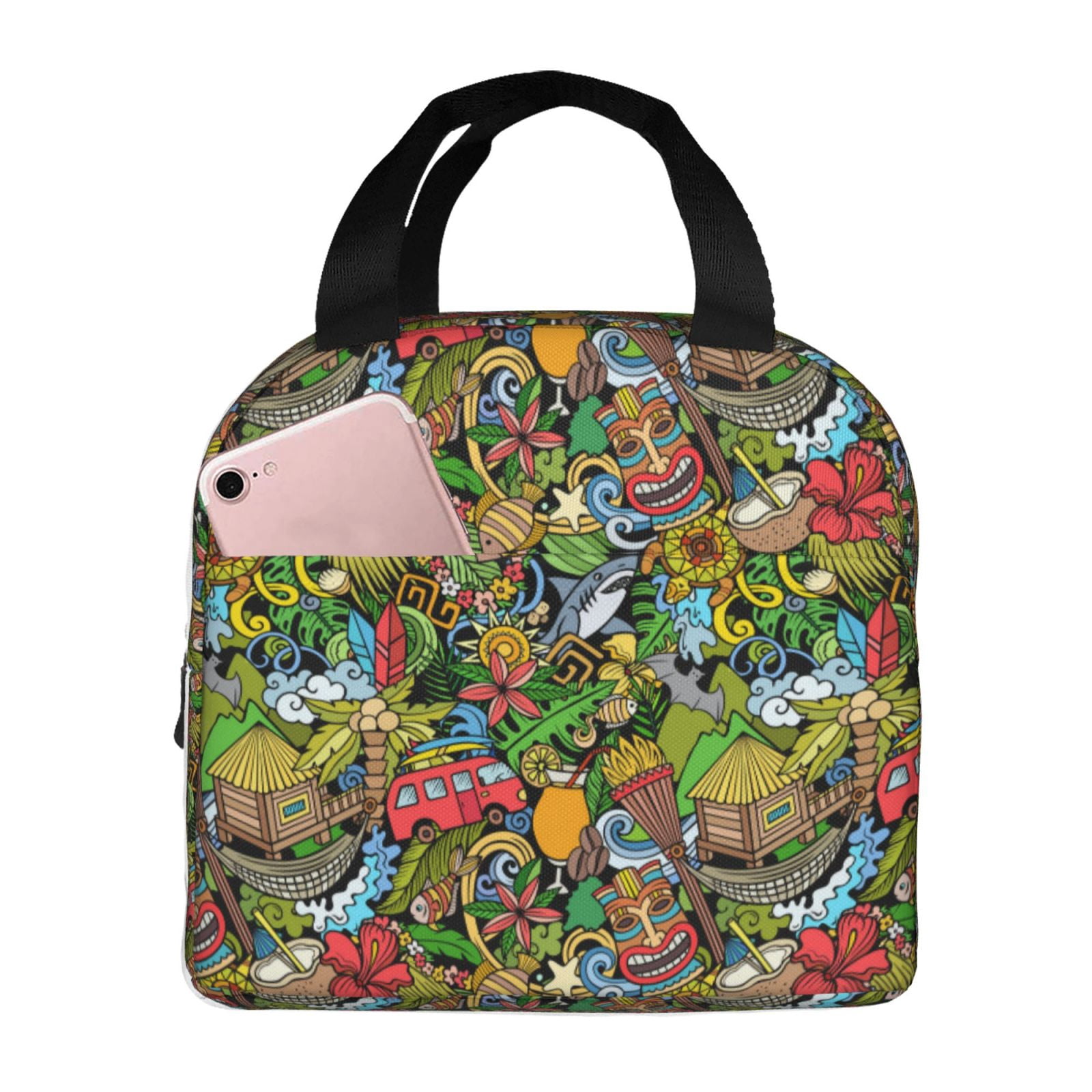Salouo Hawaiian Culture Symbols 1 for Unisex Lunch Bag Leakproof Lunch ...