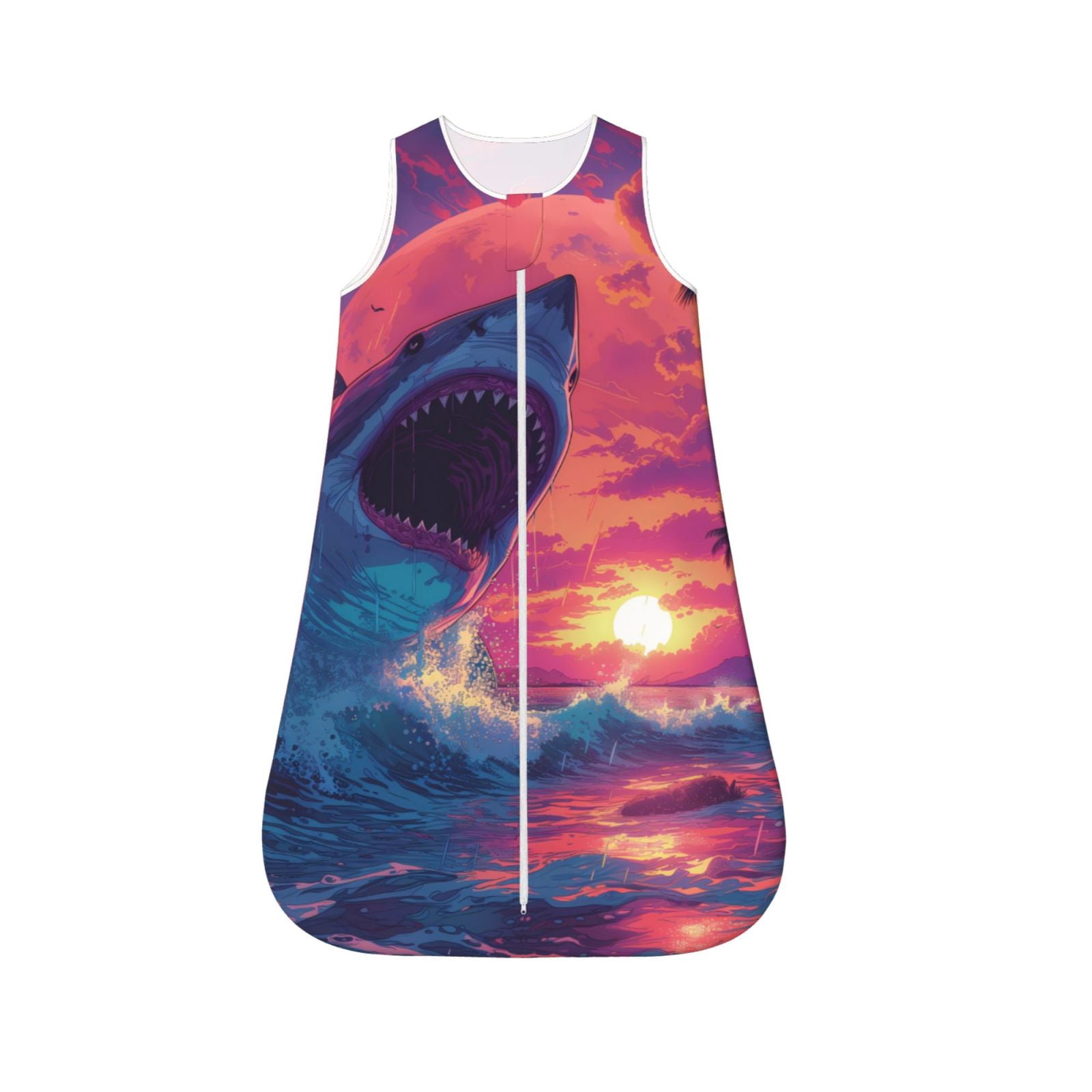Salouo Hawaiian Island Beach Shark Print Baby Sleep Sack Wearable ...