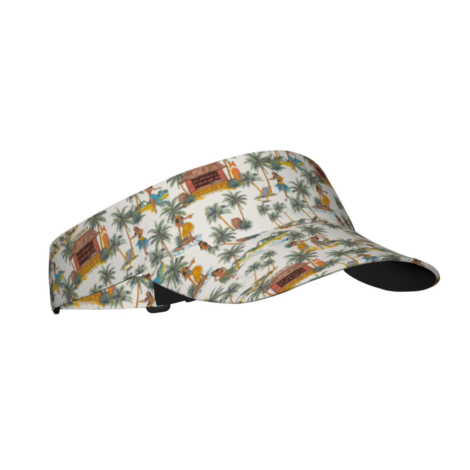 Salouo Hawaiian Style Pattern Sport Sun Visor Hats,1-Piece of Adult ...