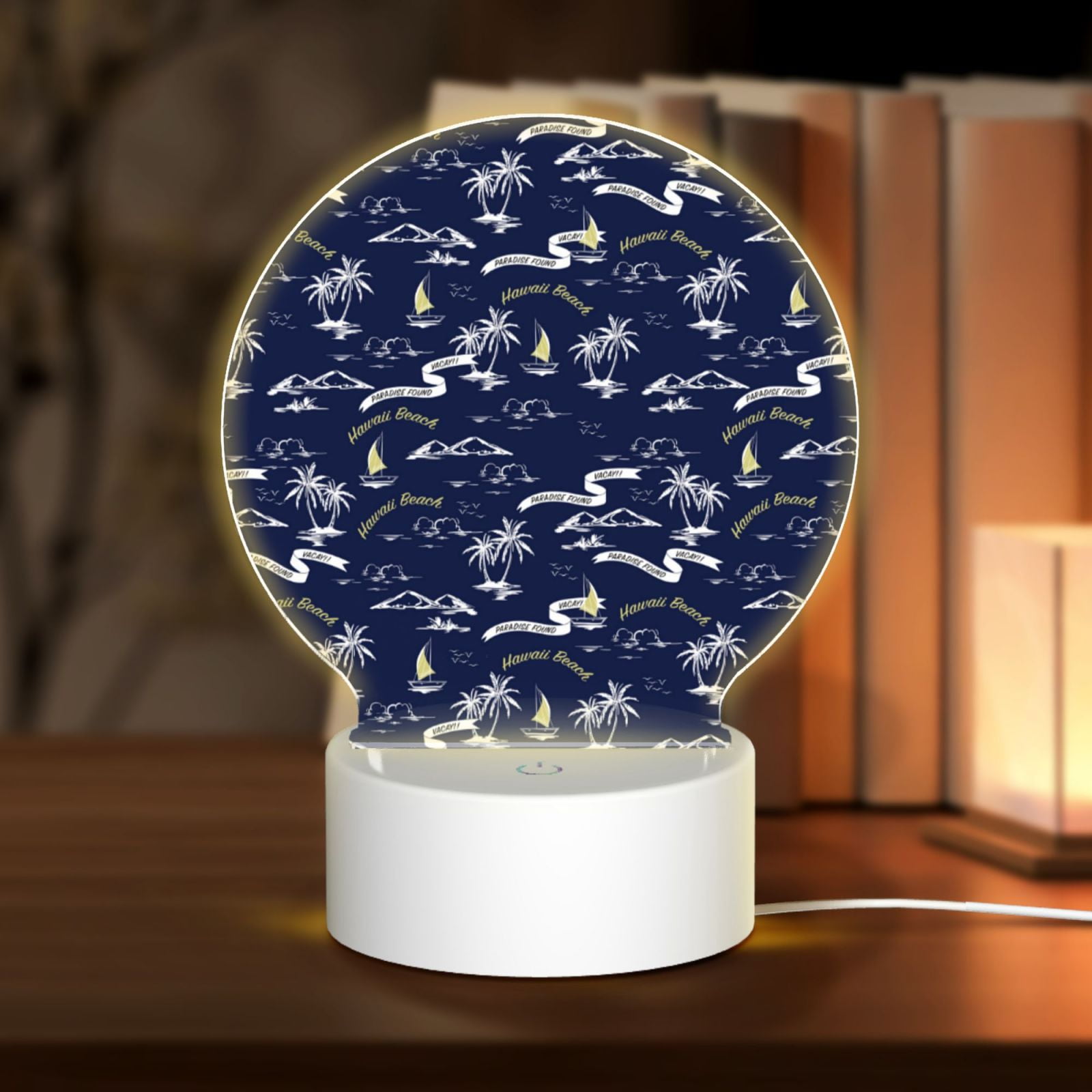 Salouo Hawaiian Style for Round Acrylic Night Light - Acrylic Sheets ...